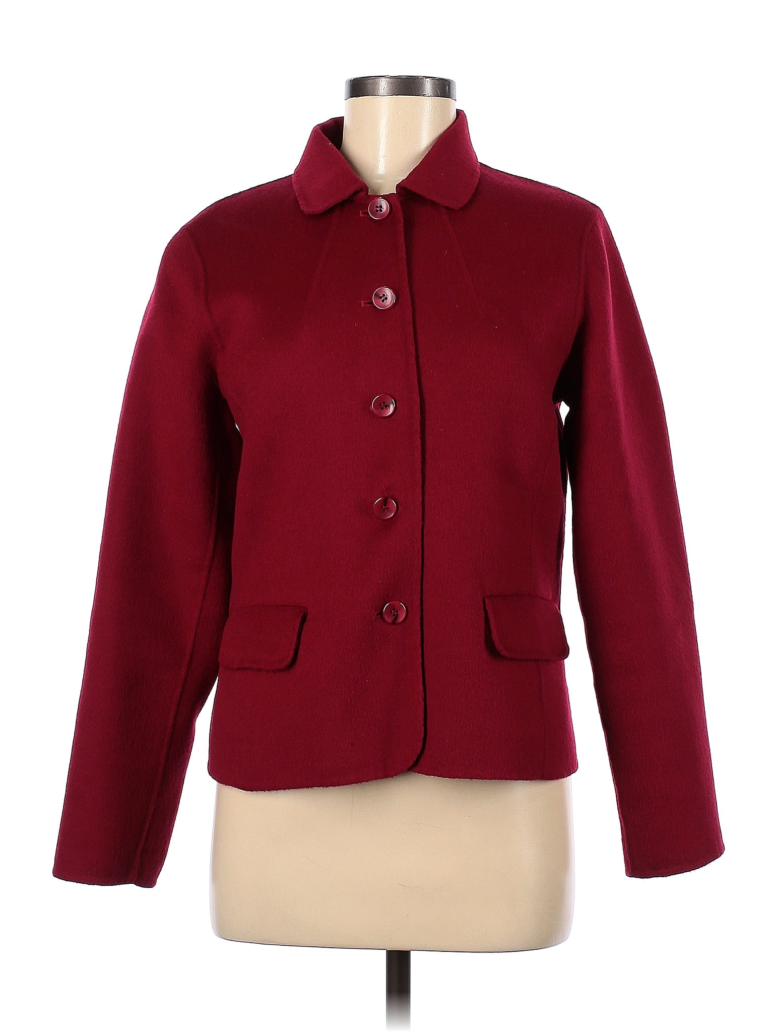 Pendleton 100% Wool Solid Maroon Burgundy Wool Coat Size M - 73% off ...