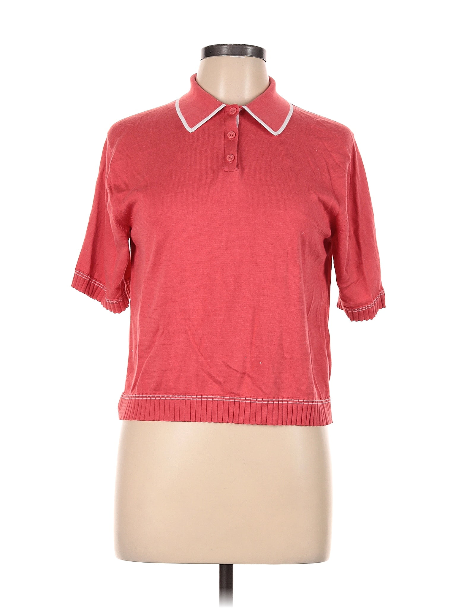 J W Anderson For Uniqlo Solid Pink Short Sleeve Polo Size M 77 Off