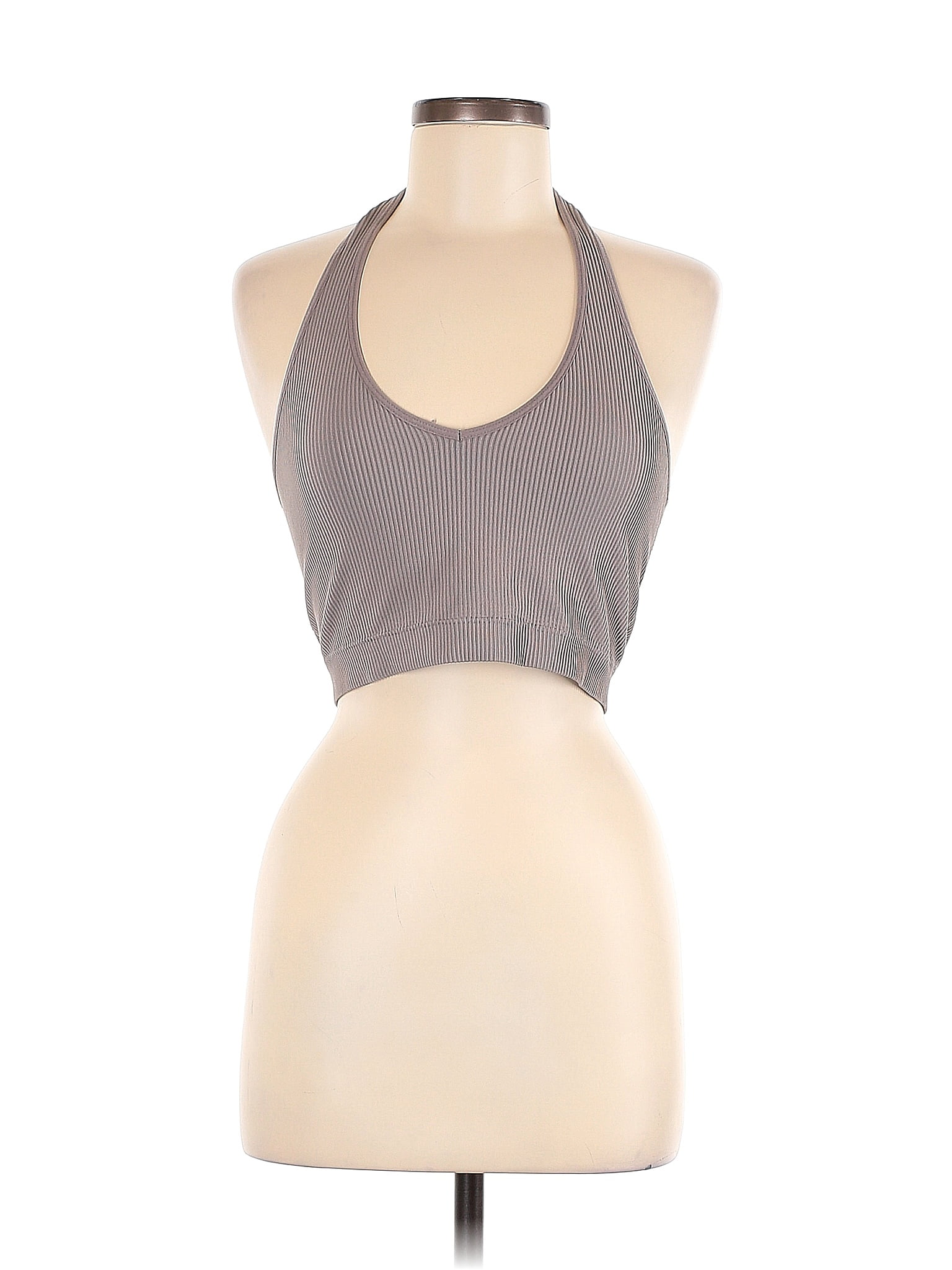 Garage Stripes Gray Halter Top Size M - 52% off | ThredUp