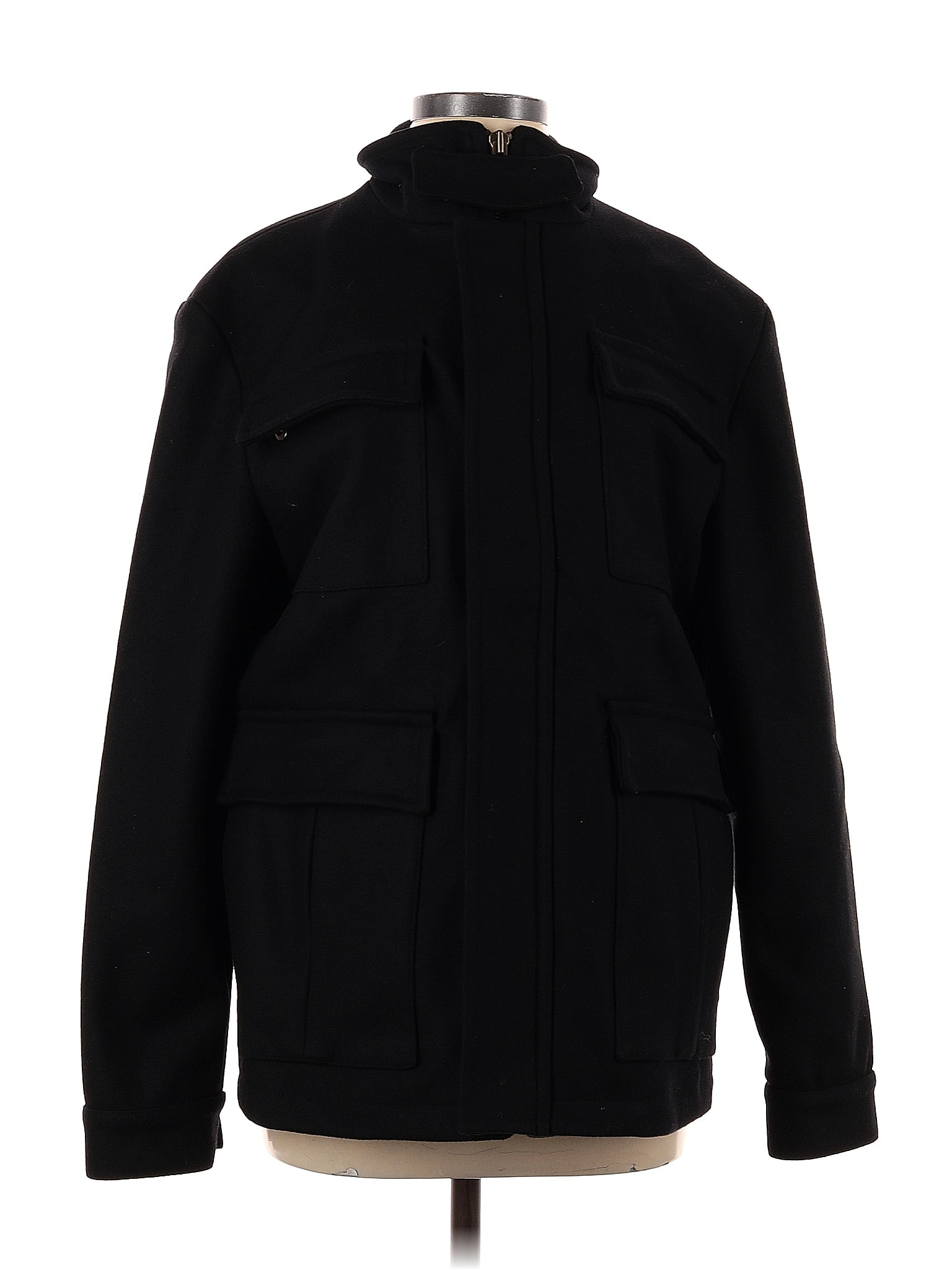 Gloverall Solid Black Jacket Size S - 70% off | ThredUp