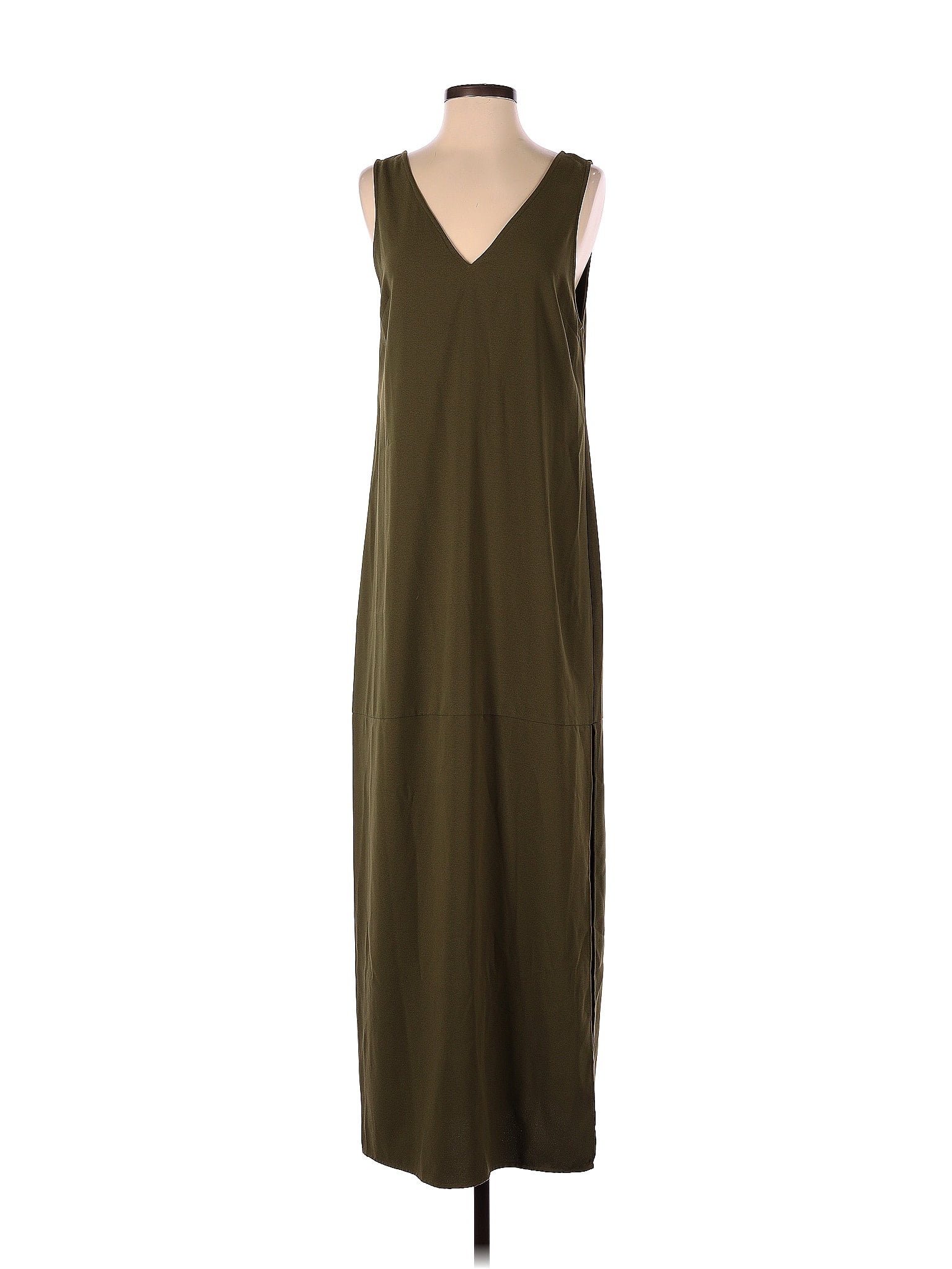 Leith 100 Polyester Solid Green Casual Dress Size S 74 Off Thredup