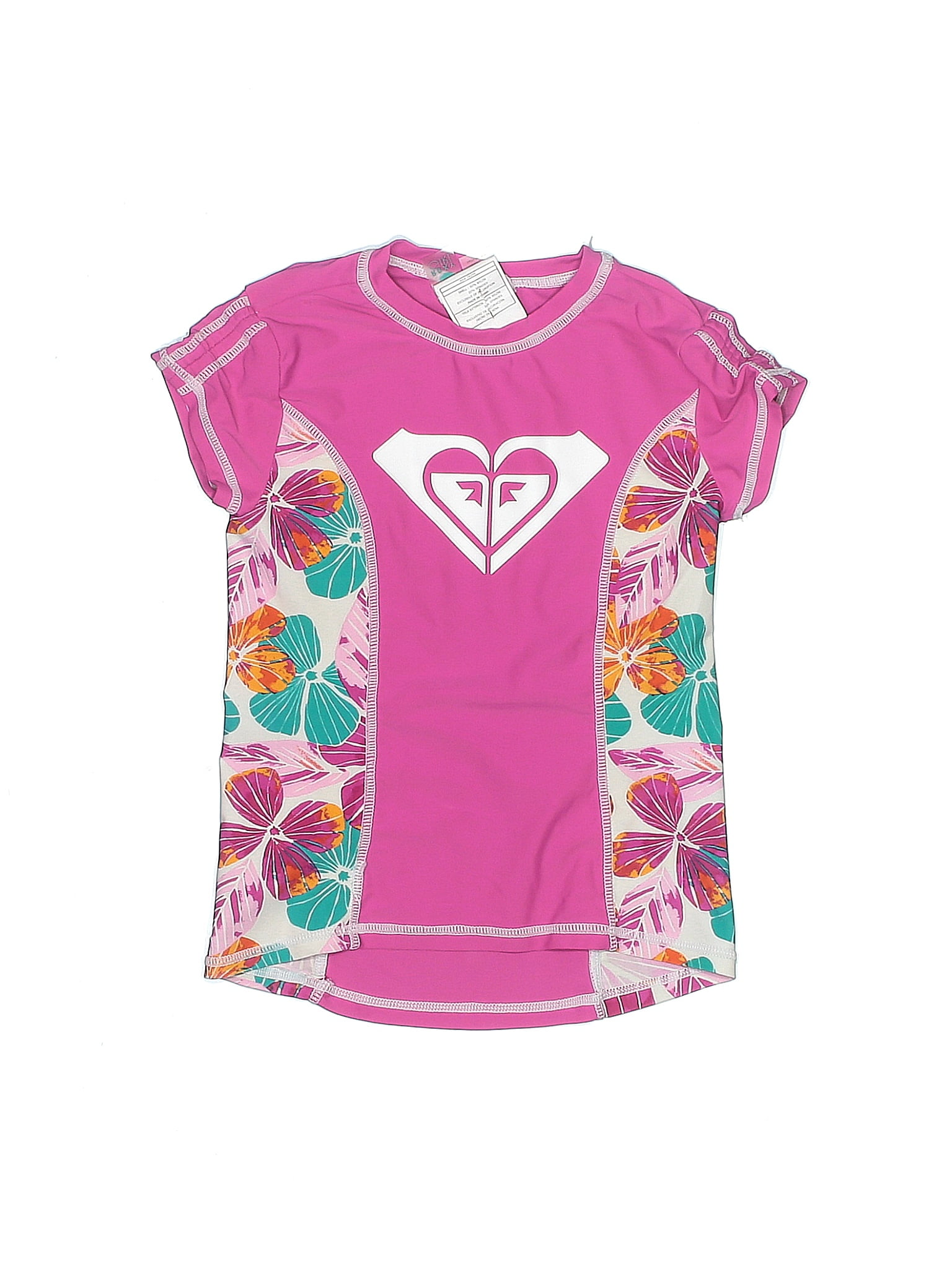Roxy Girl Pink Rash Guard Size 7 - 48% off | thredUP