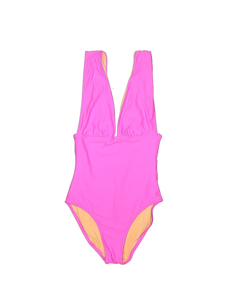 J Crew Solid Pink One Piece Swimsuit Size 2 70 Off Thredup