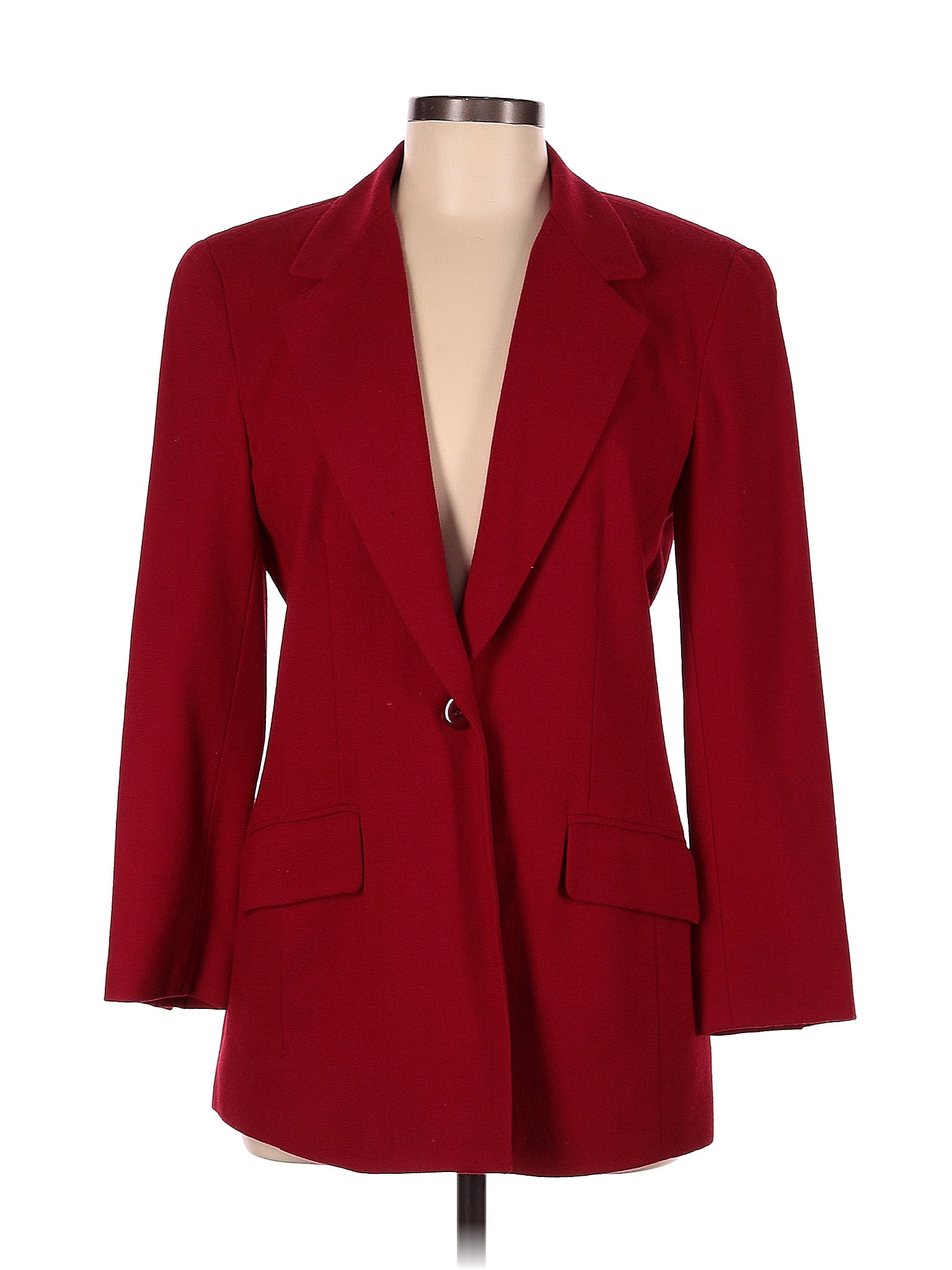 Talbots 100% Wool Solid Red Wool Blazer Size 8 - 77% off | thredUP