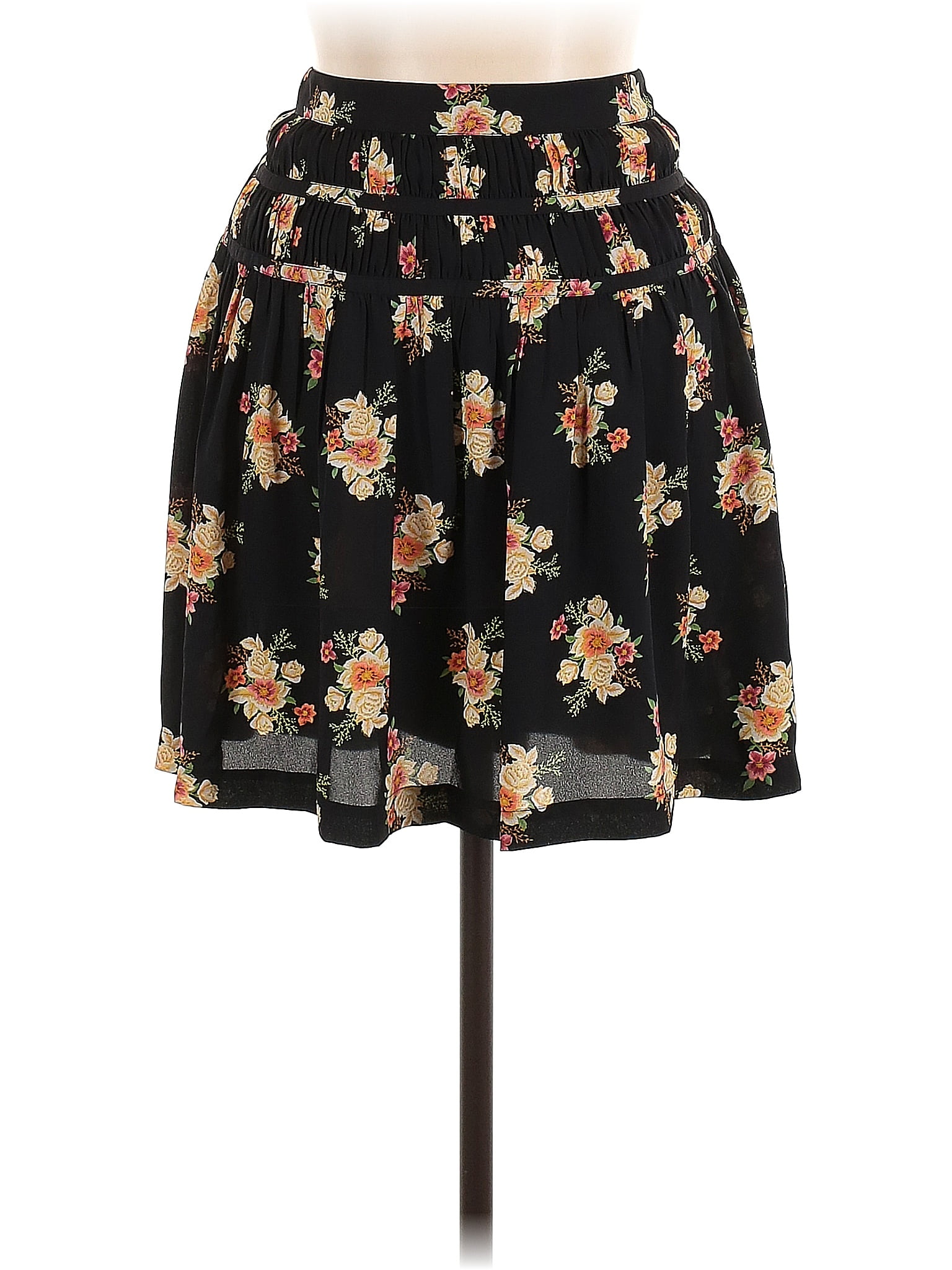 Ann Taylor Loft 100 Polyester Floral Jacquard Tortoise Floral Motif