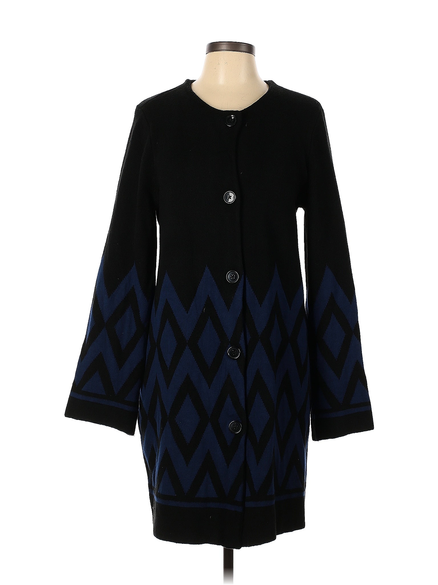 Ann Taylor Chevron-herringbone Black Cardigan Size L - 72% off | thredUP
