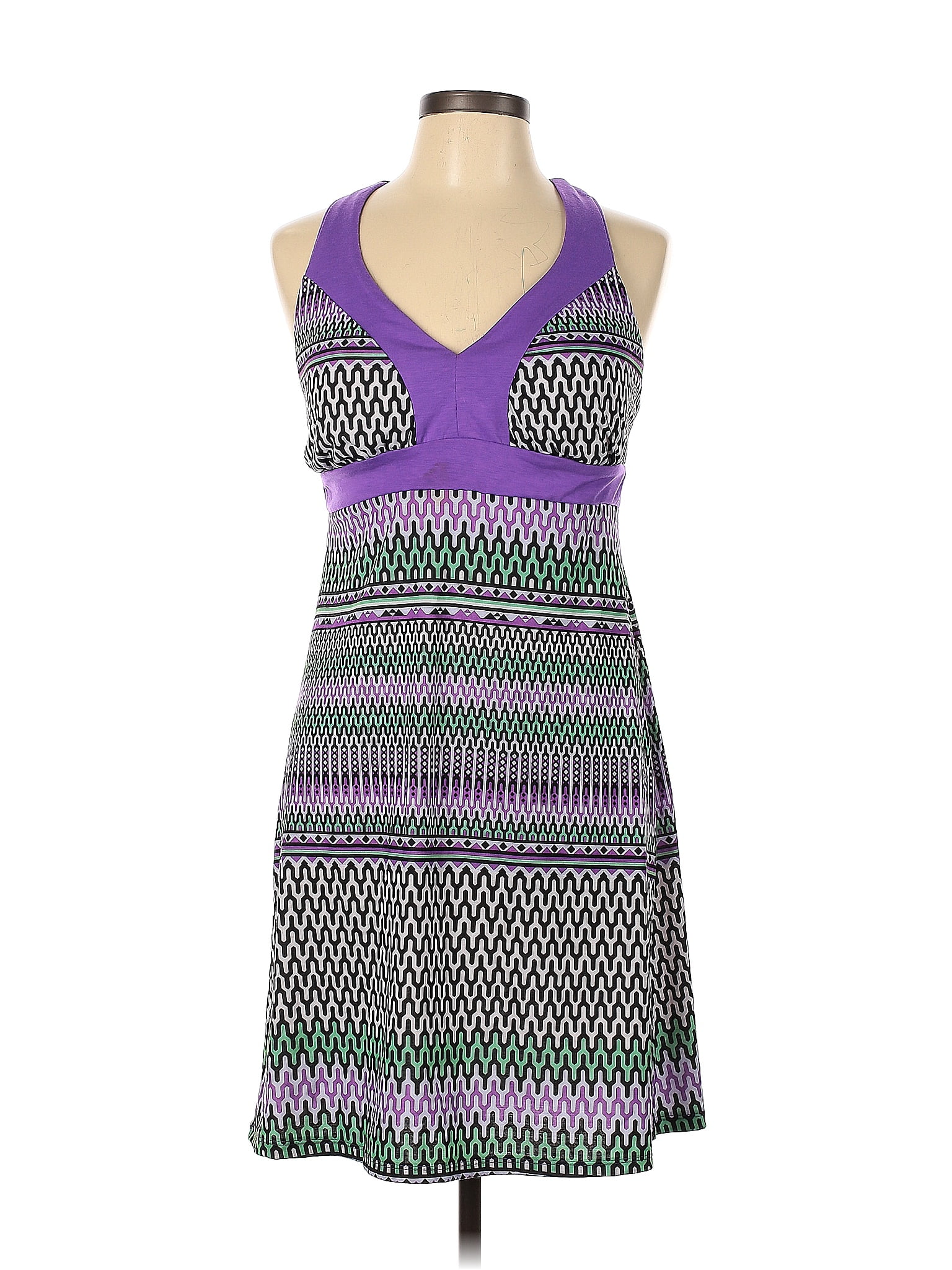 Gerry Color Block Multi Color Purple Casual Dress Size L - 78% off ...