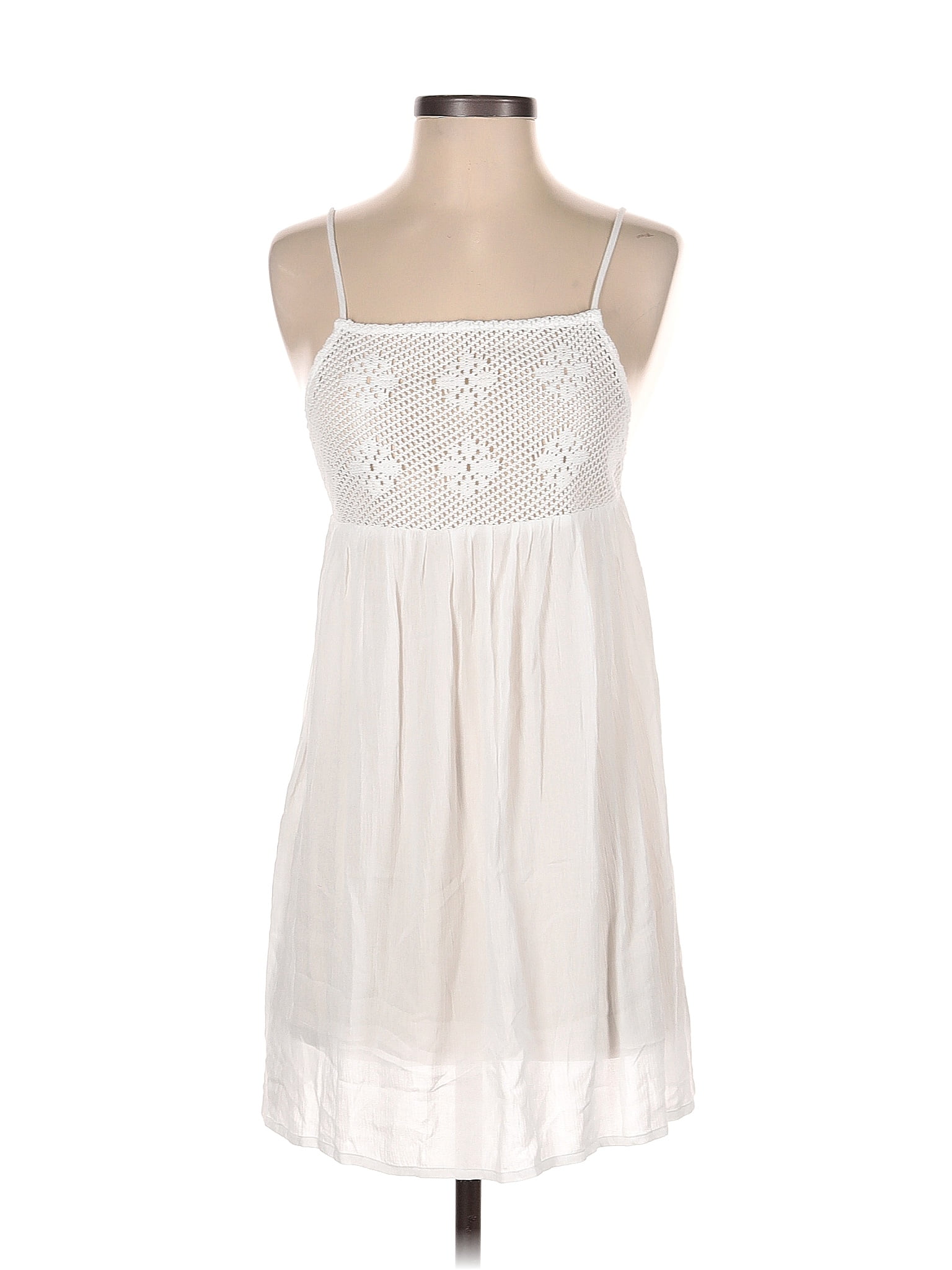 Xhilaration 100 Rayon Solid White Casual Dress Size S 40 Off Thredup