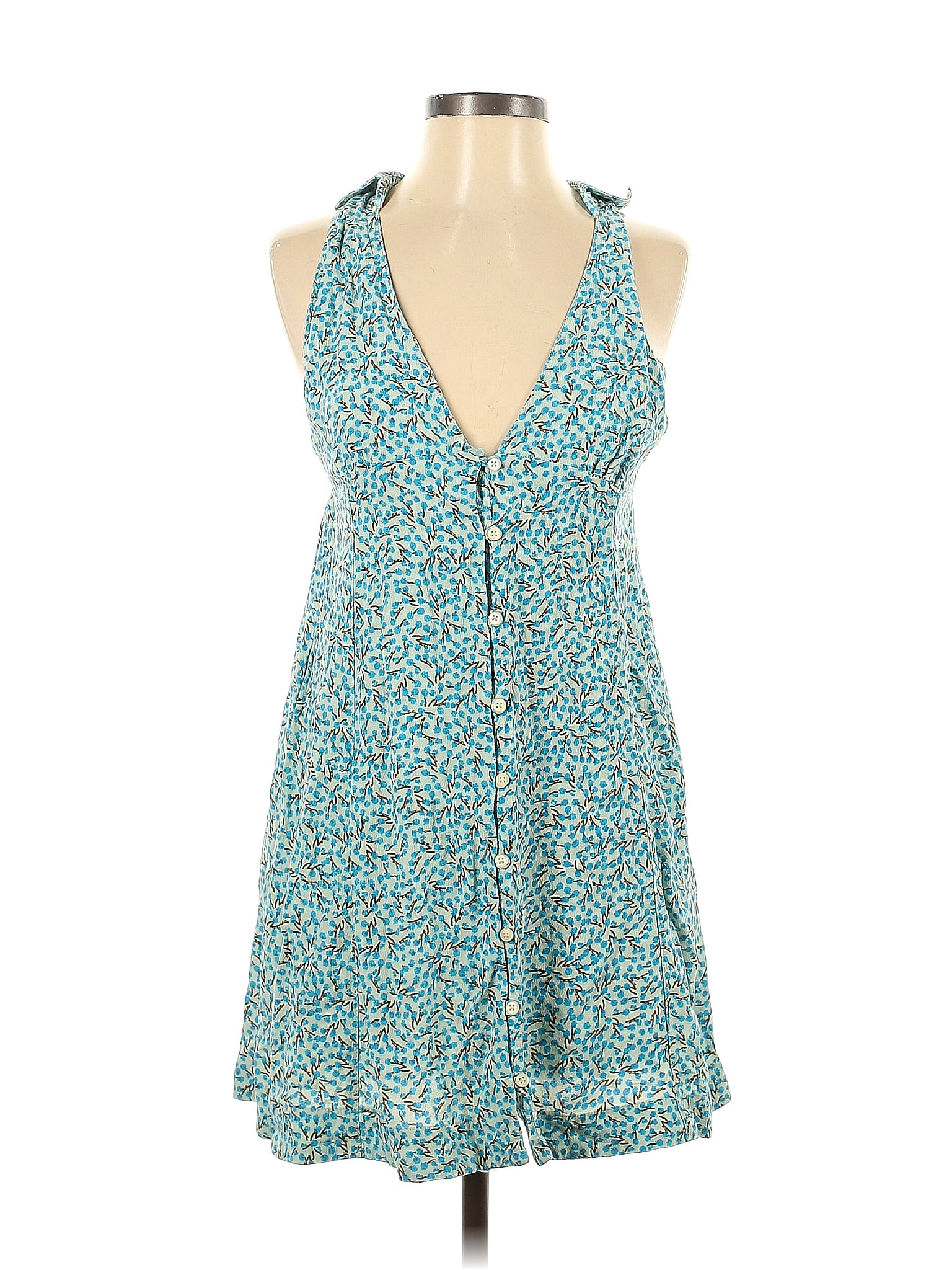 Free People 100% Viscose Blue Casual Dress Size S - 70% off | ThredUp