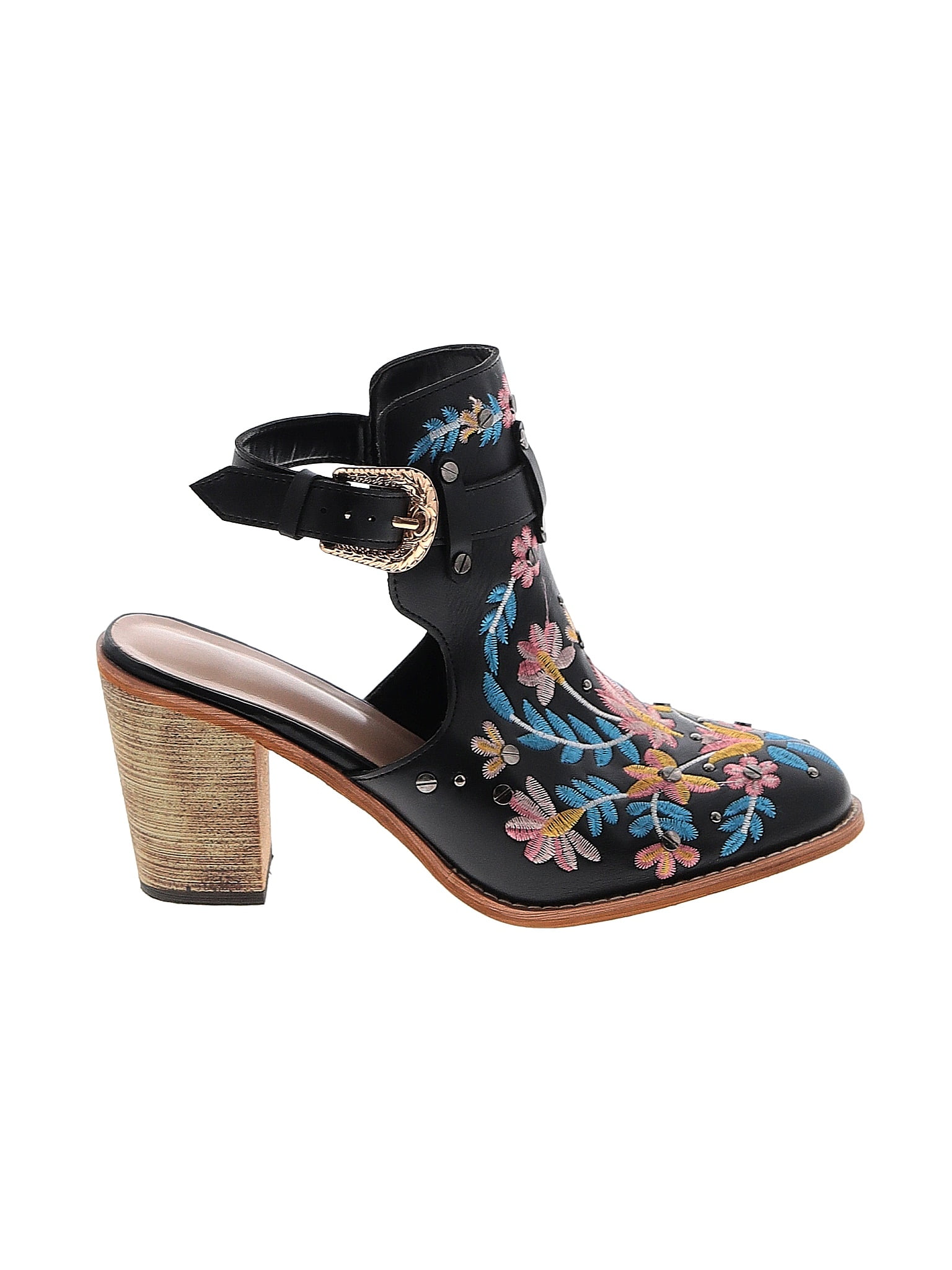 Assorted Brands Floral Black Heels Size 10 - 51% off | thredUP