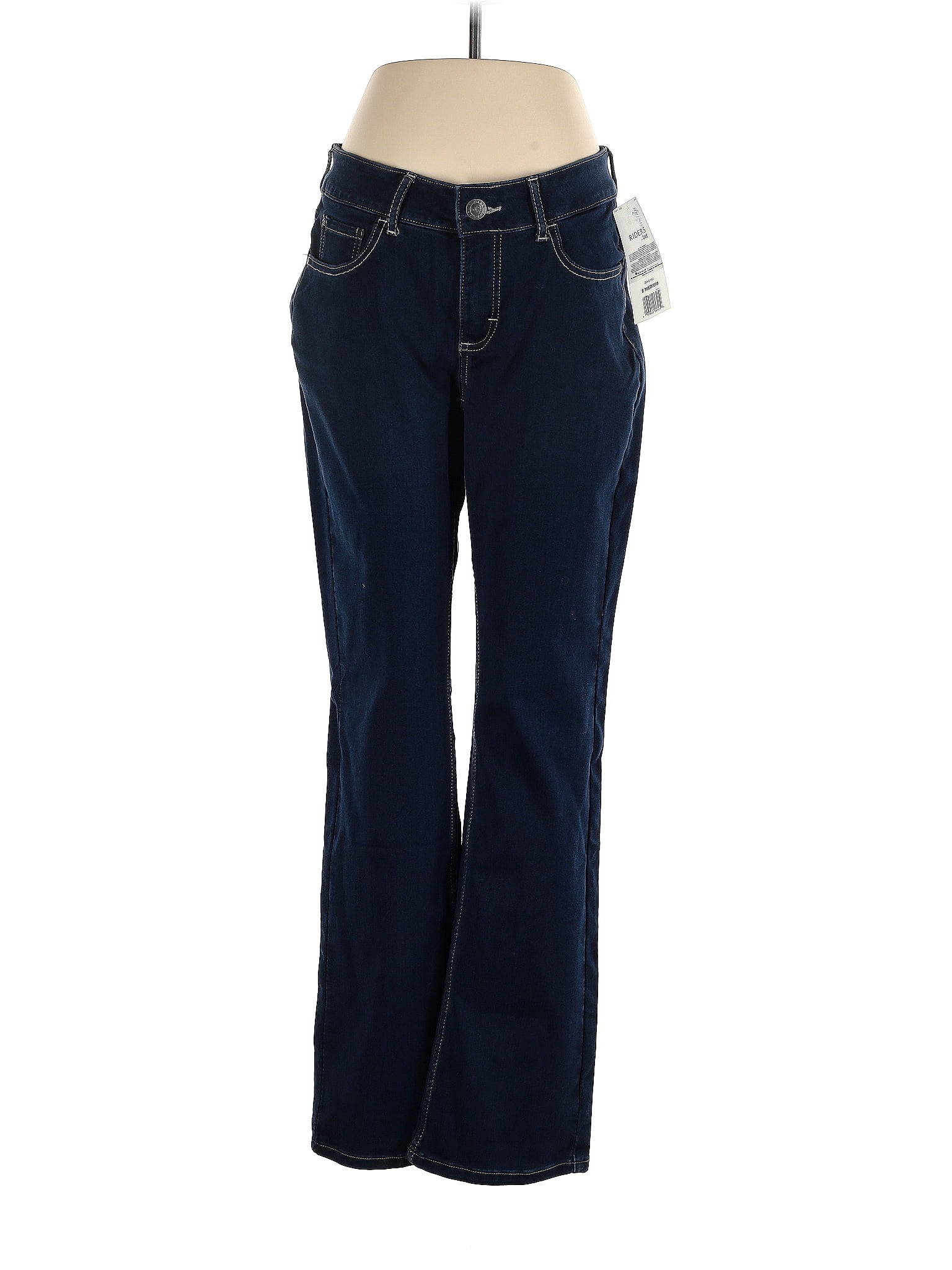 Riders by Lee Solid Blue Jeans Size 8 - 48% off | thredUP