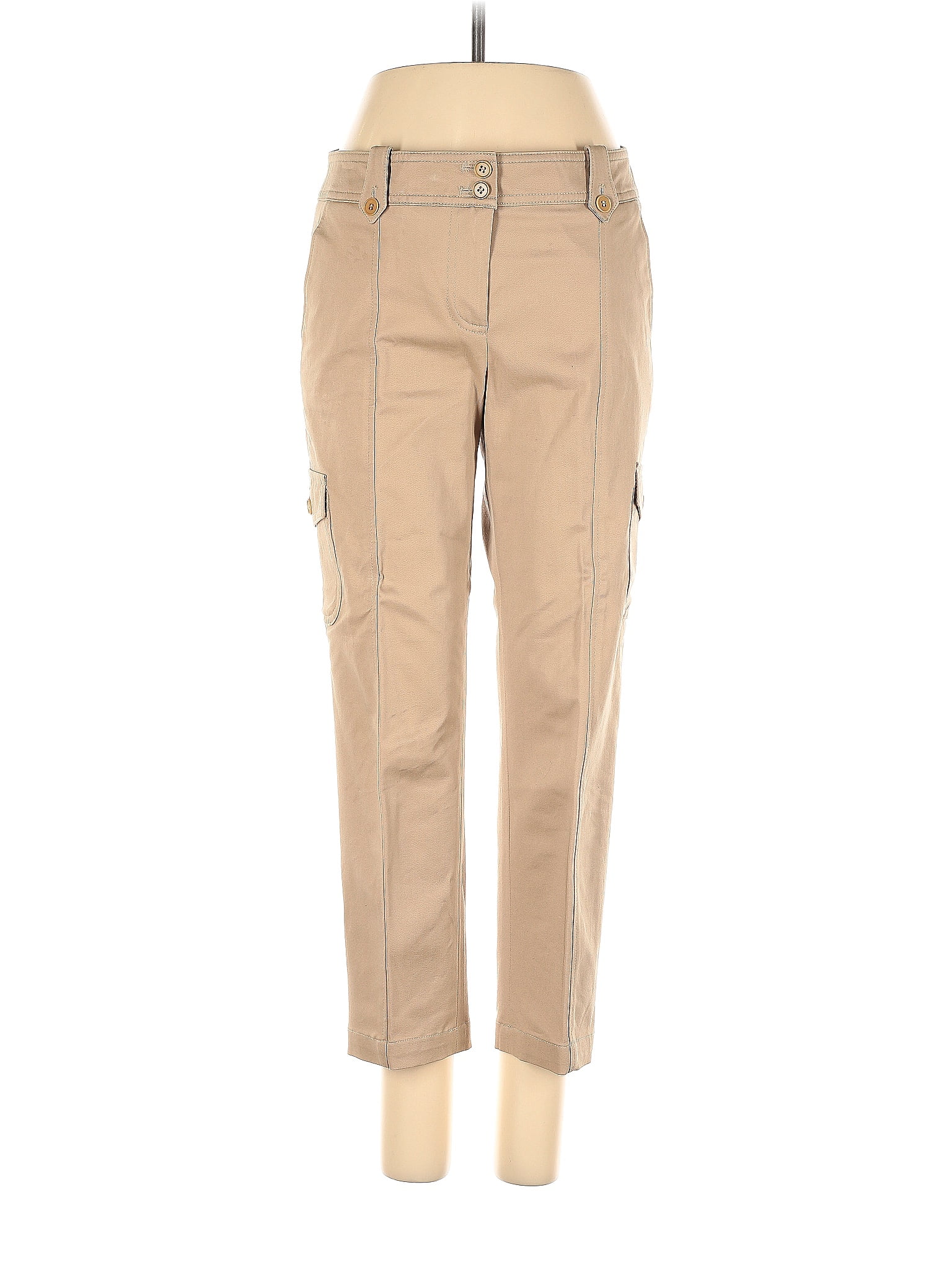 Talbots Solid Tan Cargo Pants Size 4 (Plus) - 74% off | thredUP
