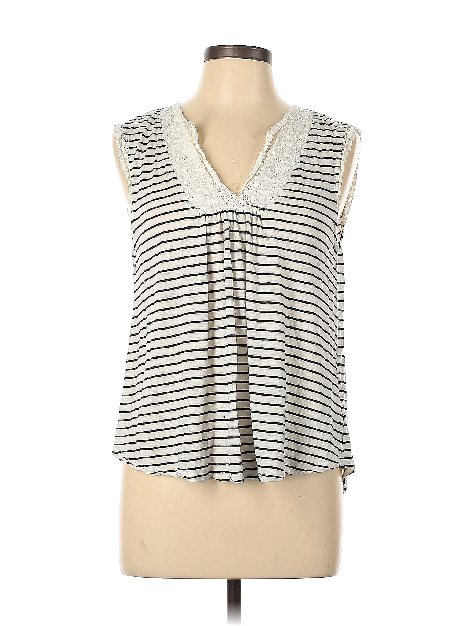 Gap Color Block Stripes White Gray Short Sleeve Top Size L - 64% off ...