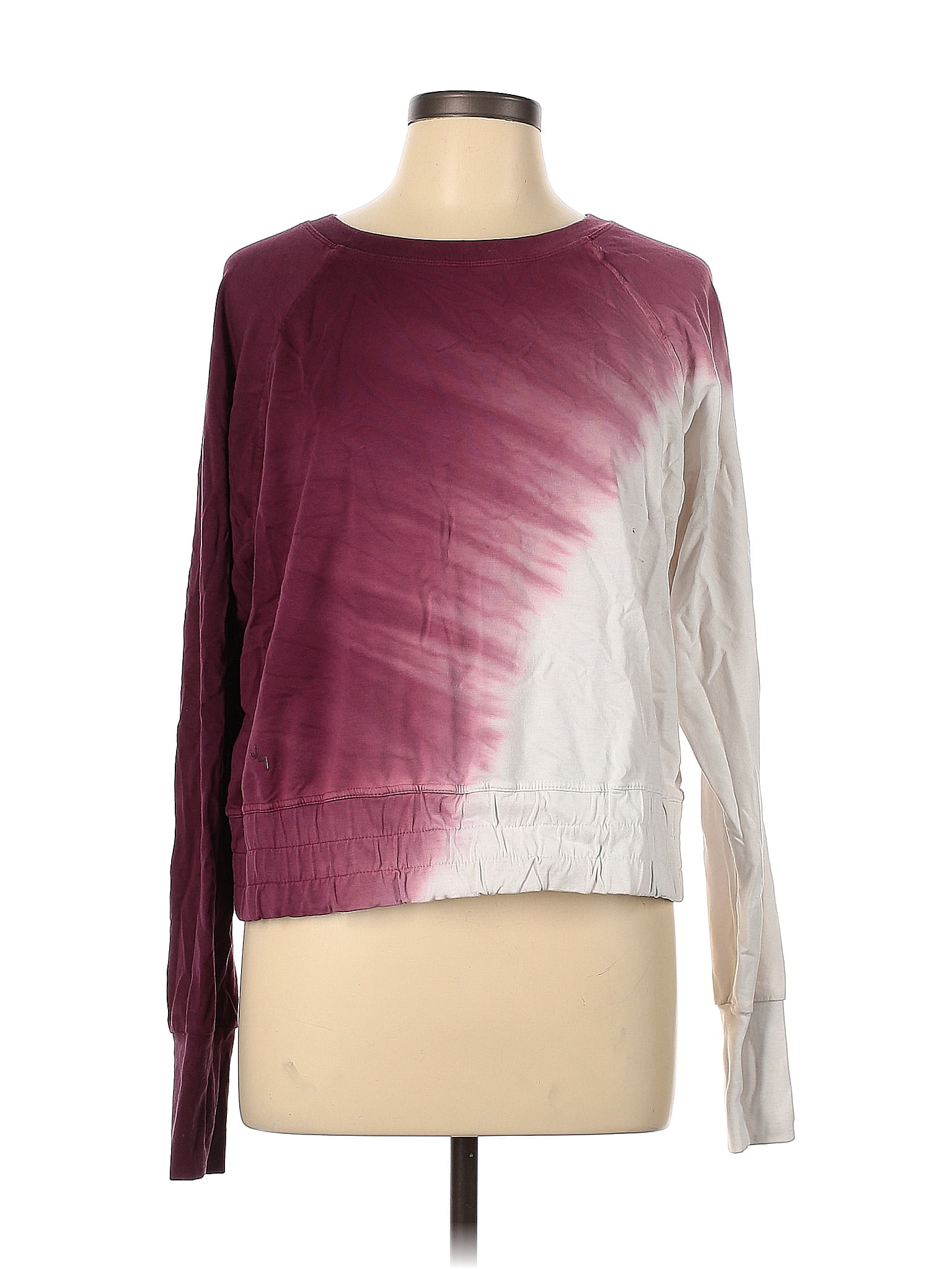 JoyLab Color Block Tie-dye Purple Burgundy Pullover Sweater Size L - 34 ...