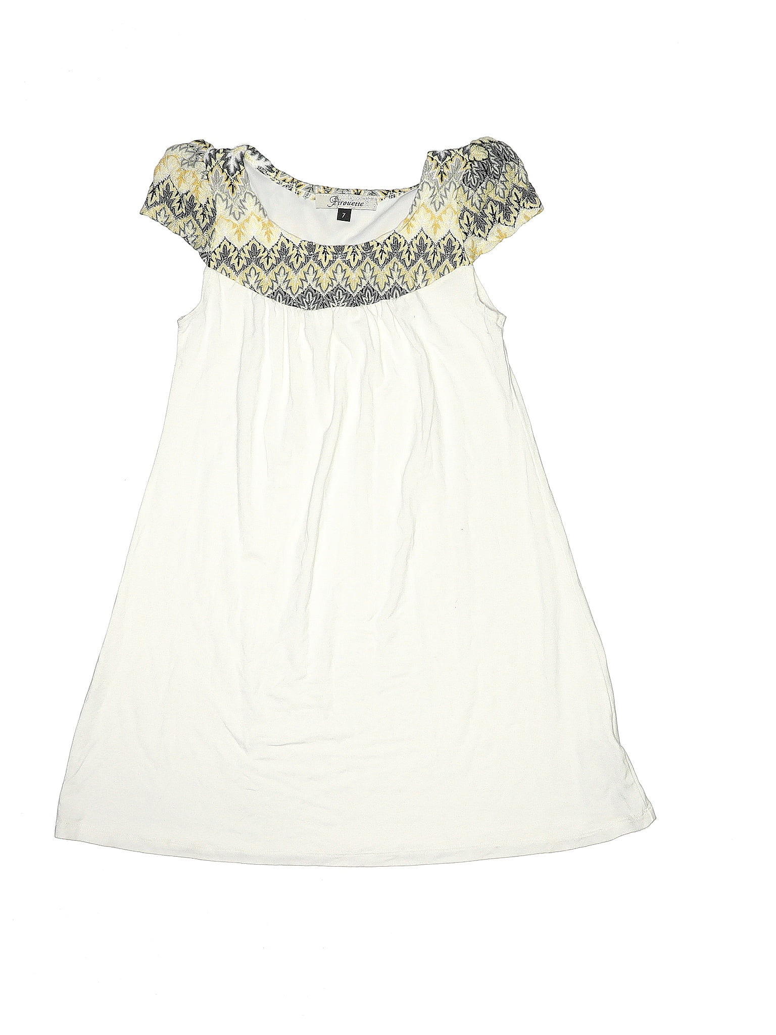 Pirouette Solid White Ivory Dress Size 7 40 Off Thredup