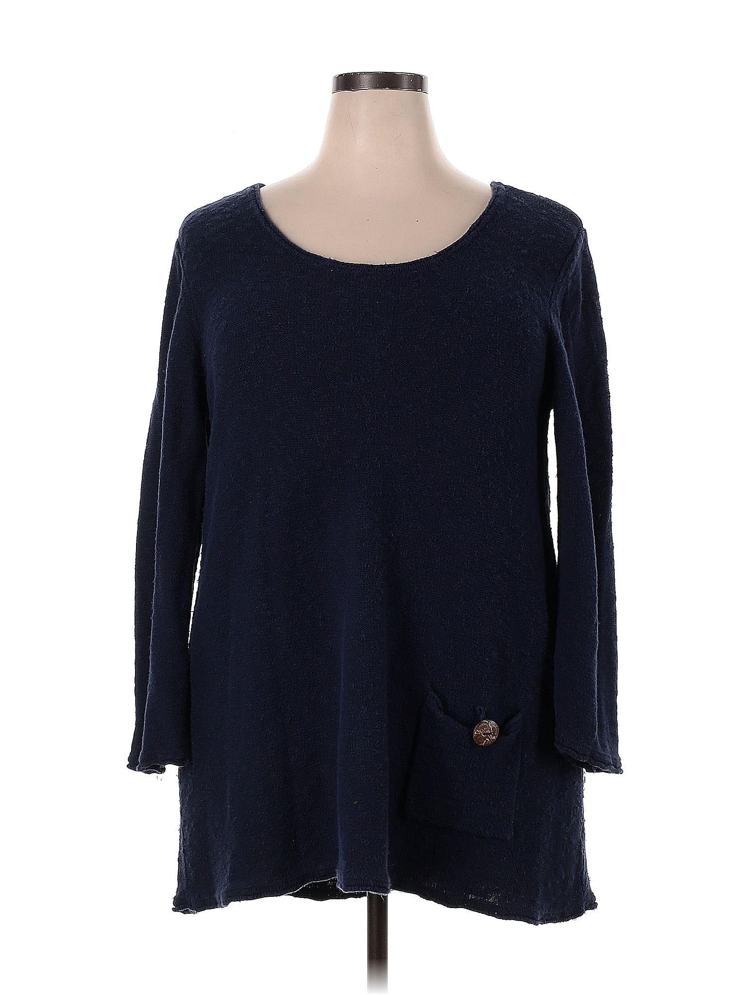 JM Collection 100% Cotton Blue Pullover Sweater Size 2X (Plus) - 74% ...