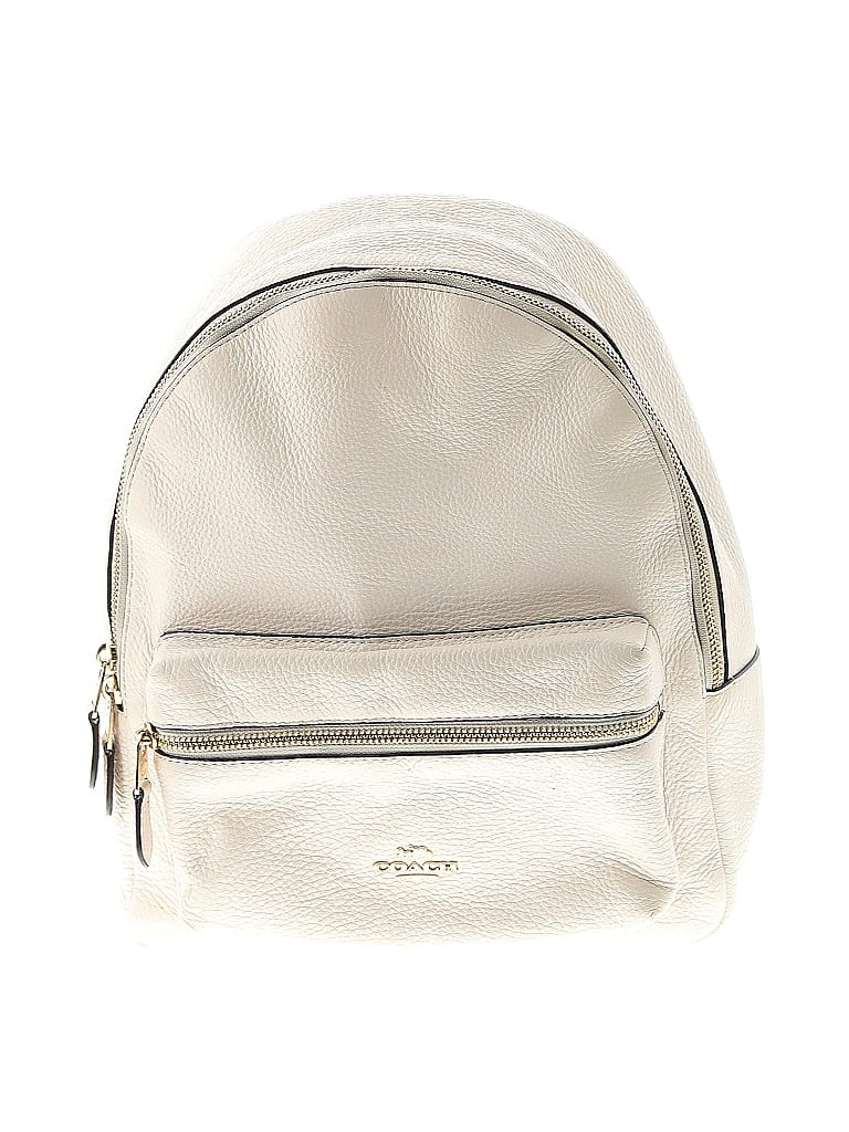 Coach Factory Solid Ivory Leather Backpack One Size - 59% off | thredUP