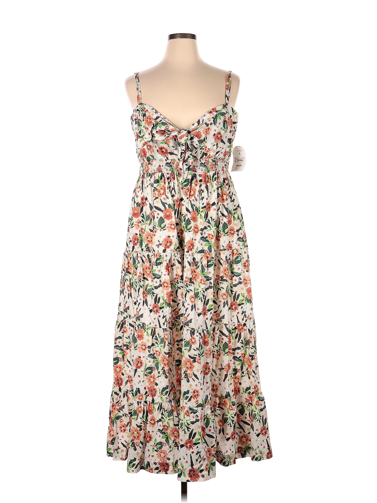Arula Floral Multi Color Ivory Casual Dress Size 1X (Plus) - 61% off ...