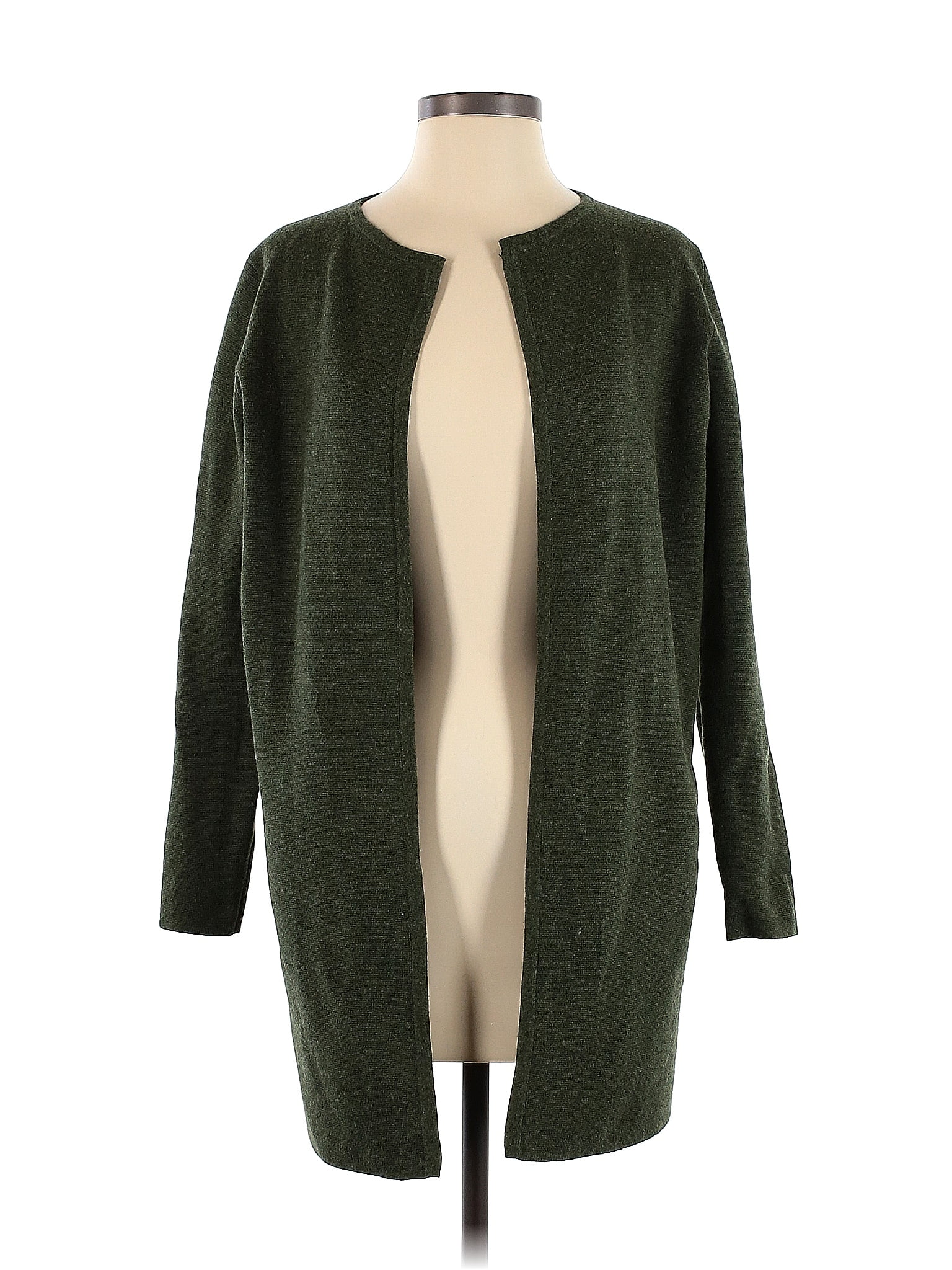 J.Crew Factory Store 100% Cotton Color Block Solid Green Cardigan Size ...