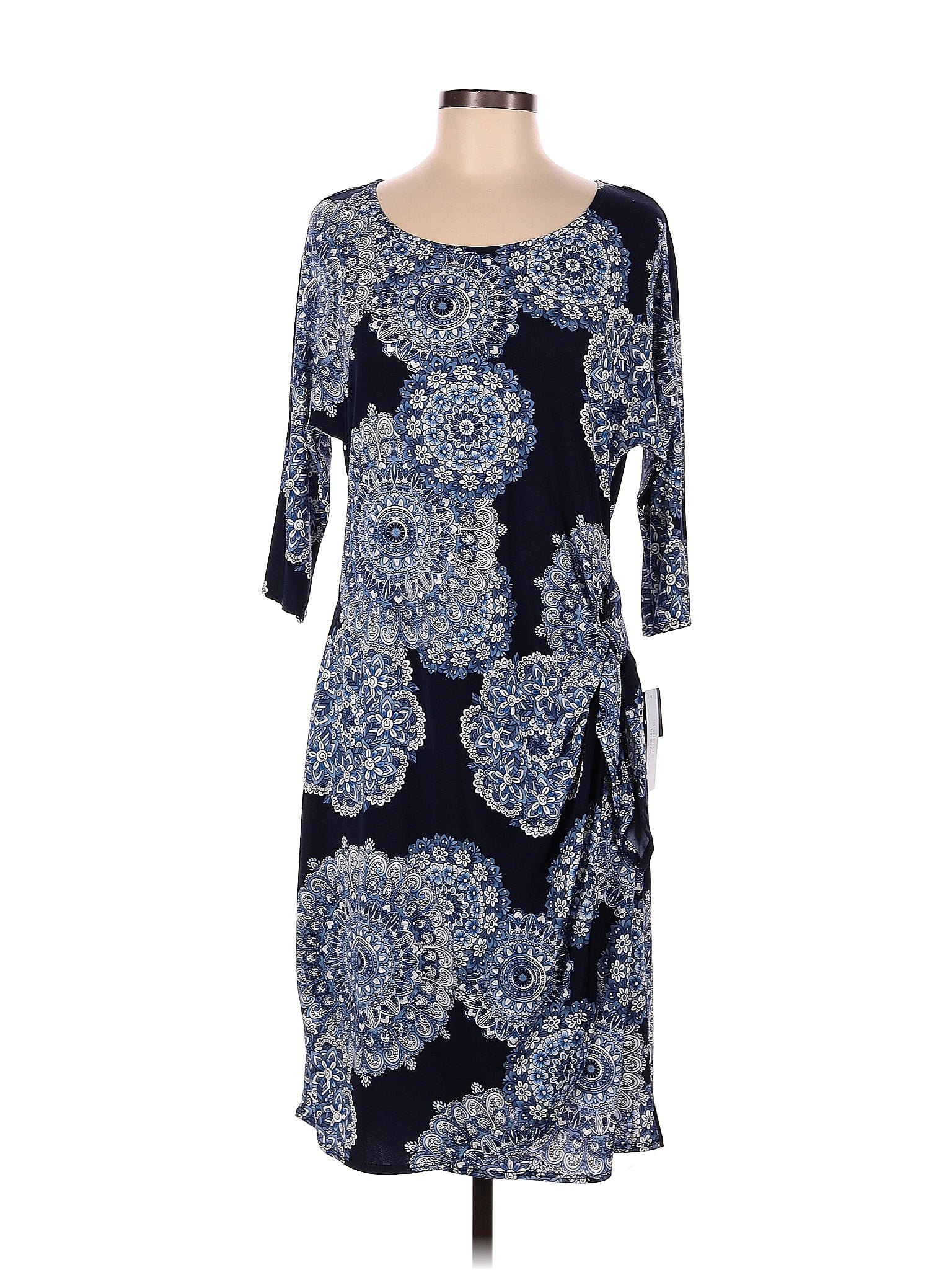 Signature by Robbie Bee Multi Color Blue Cocktail Dress Size M - 61% ...