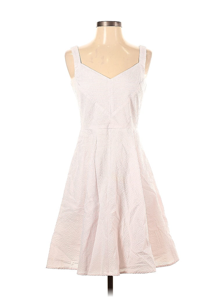 Ann Taylor Pink White Casual Dress Size 2 - 71% off | ThredUp