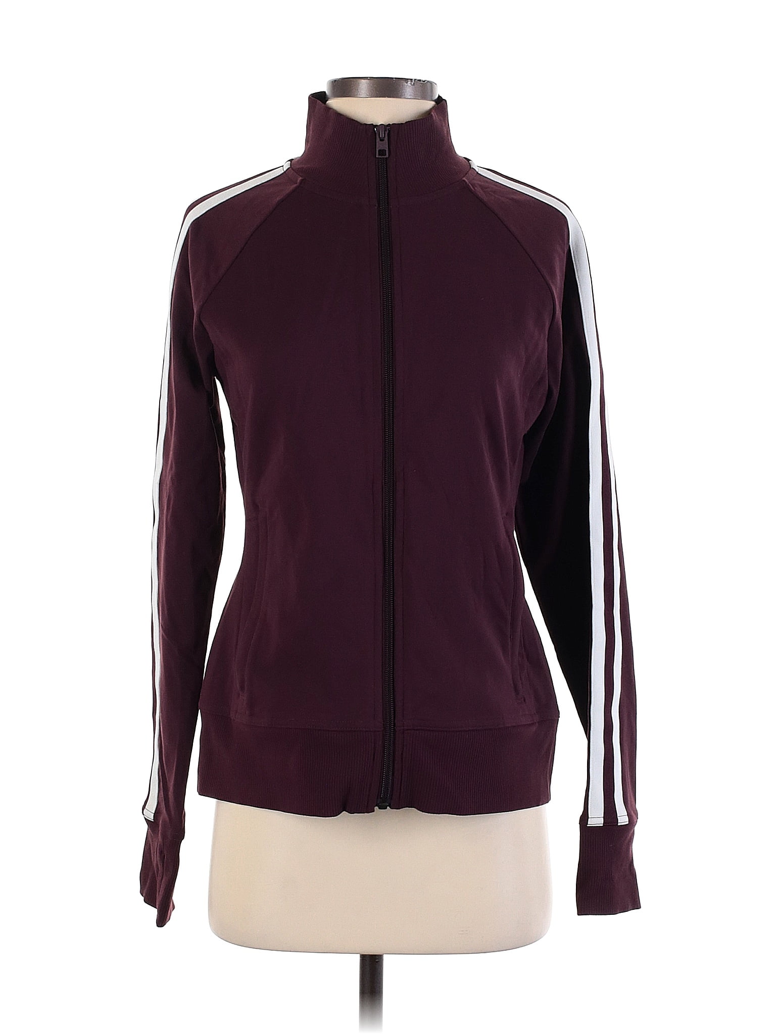 Athleta Color Block Solid Purple Burgundy Track Jacket Size S - 61% off ...