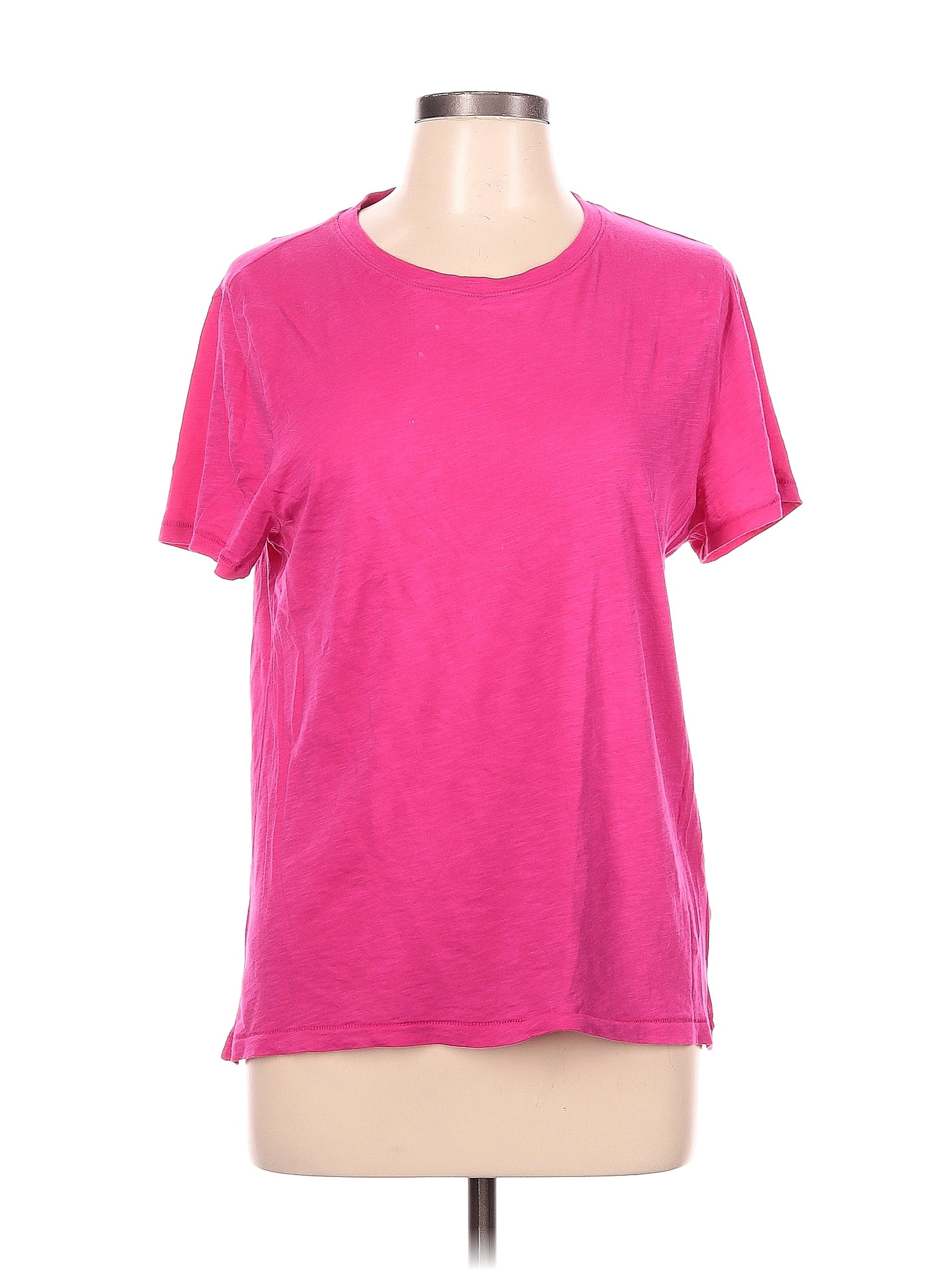 J Crew 100 Cotton Pink Short Sleeve T Shirt Size L 66 Off Thredup