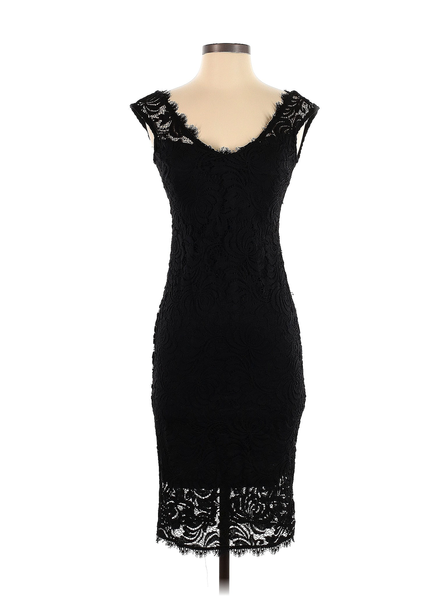 Marina Solid Black Casual Dress Size Xs 60 Off Thredup