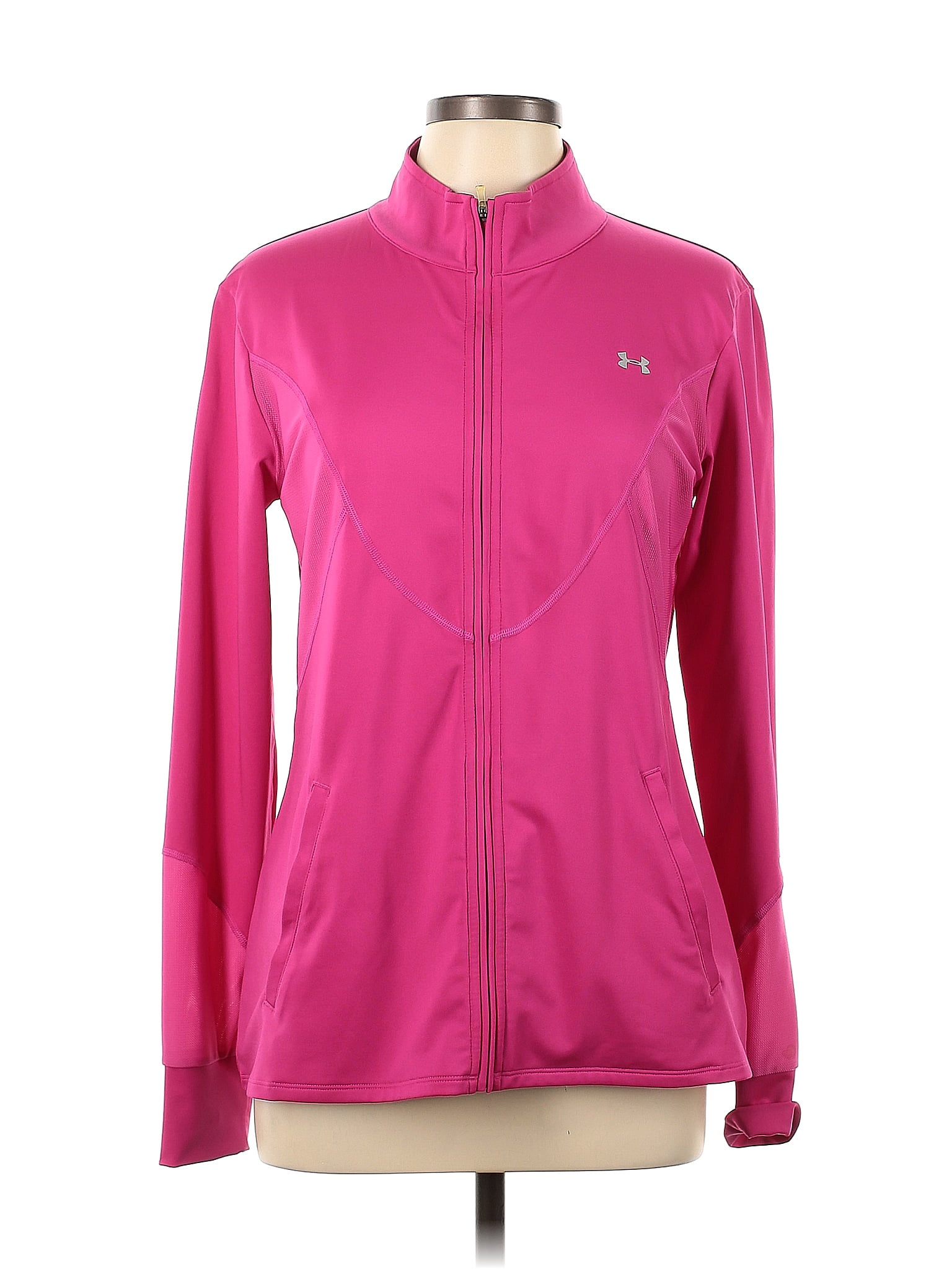 Under Armour Solid Pink Track Jacket Size L - 57% off | ThredUp