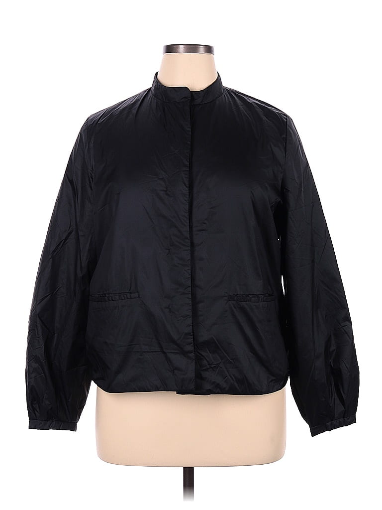 Massimo Dutti Solid Black Jacket Size XL - 77% off | thredUP