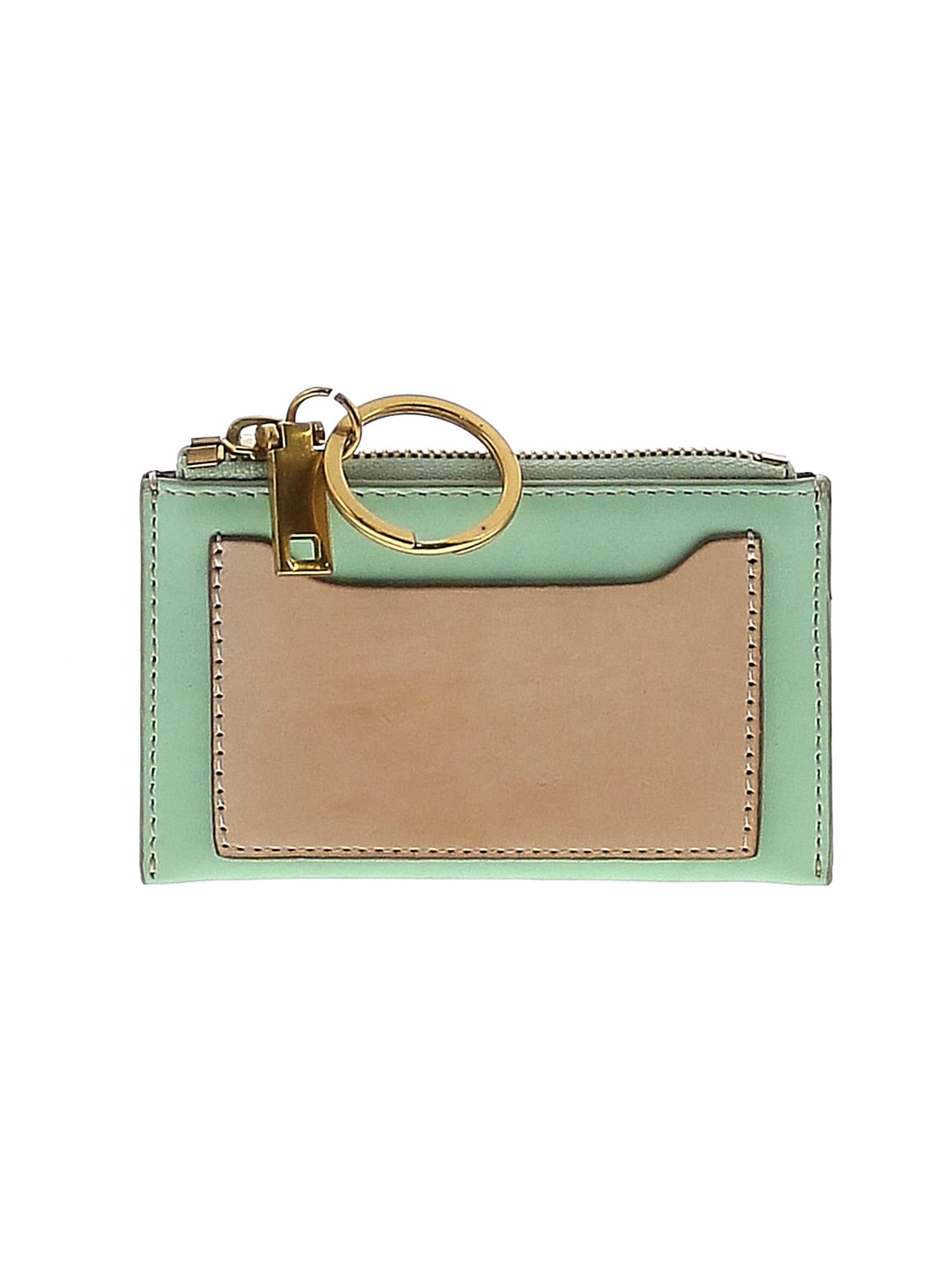 J.Crew Color Block Solid Multi Color Green Card Holder One Size - 50% ...