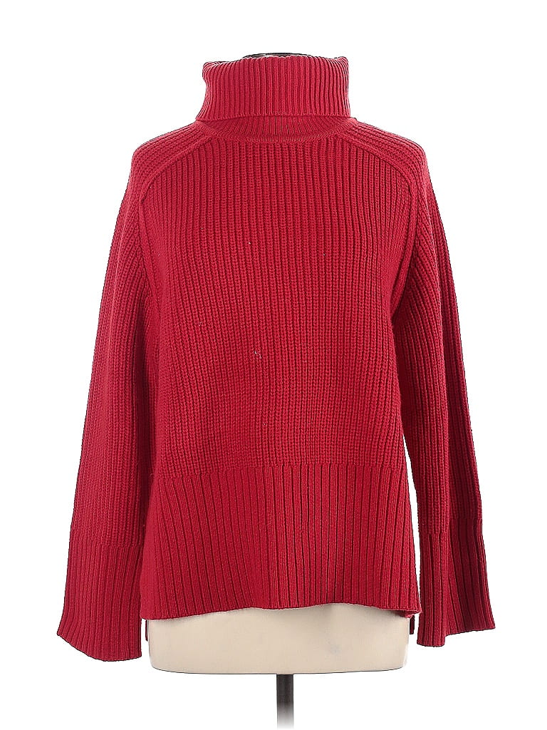 Zara Color Block Solid Red Pullover Sweater Size L - 46% off | ThredUp