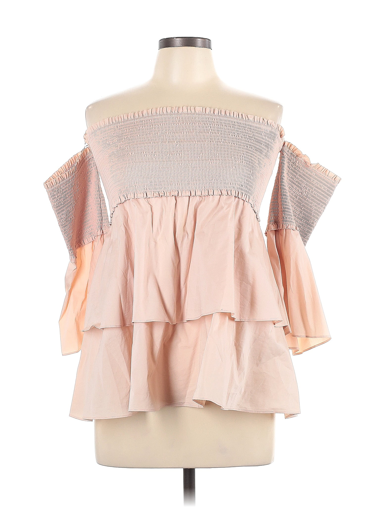 Chelsea28 Pink Short Sleeve Blouse Size L 68 Off Thredup