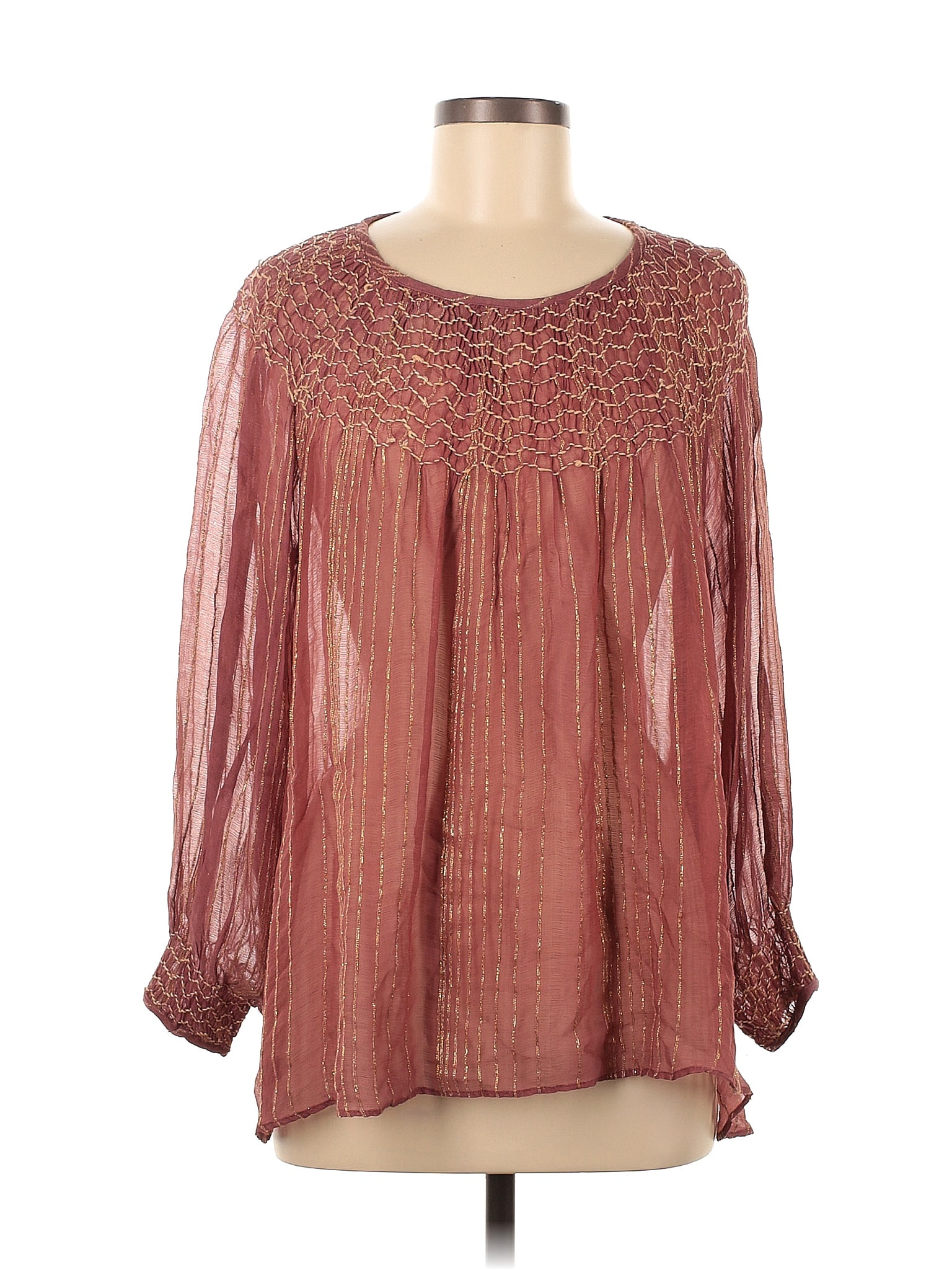 Love Sam Burgundy Long Sleeve Blouse Size M 79 Off Thredup