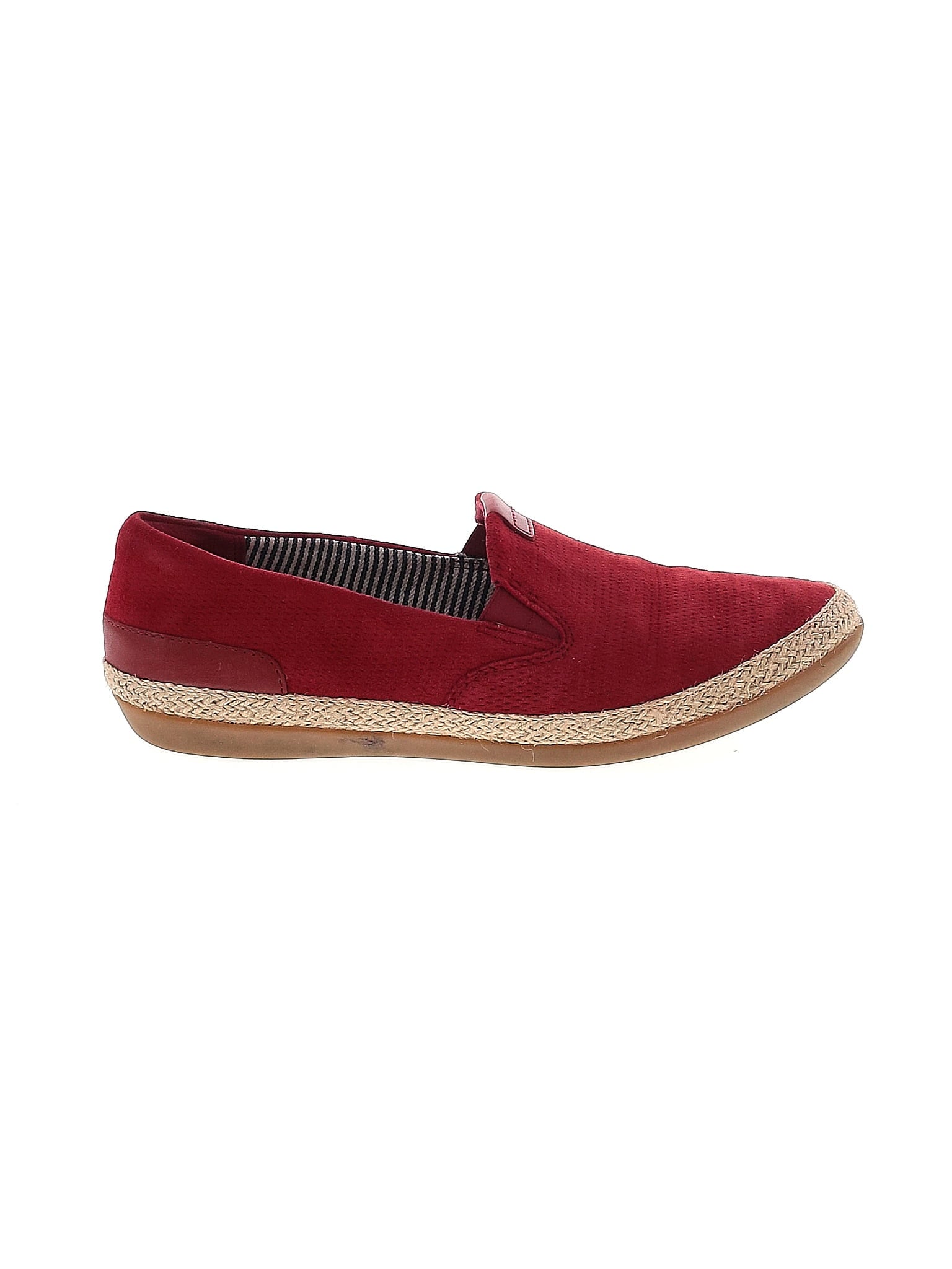 Clarks Solid Maroon Burgundy Flats Size 7 - 70% off | thredUP
