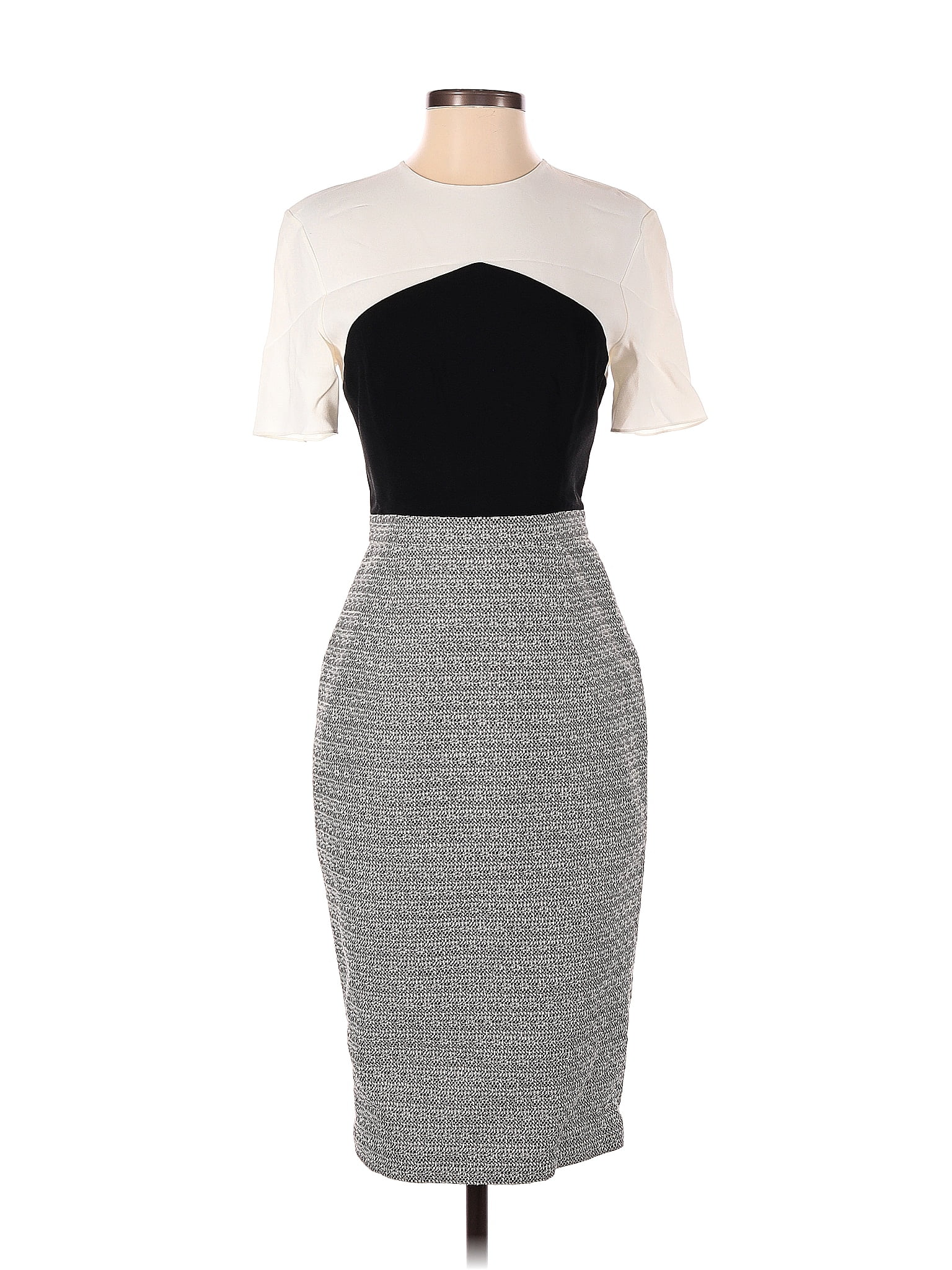 Jason Wu Color Block Multi Color Gray Cocktail Dress Size 4 - 76% off ...
