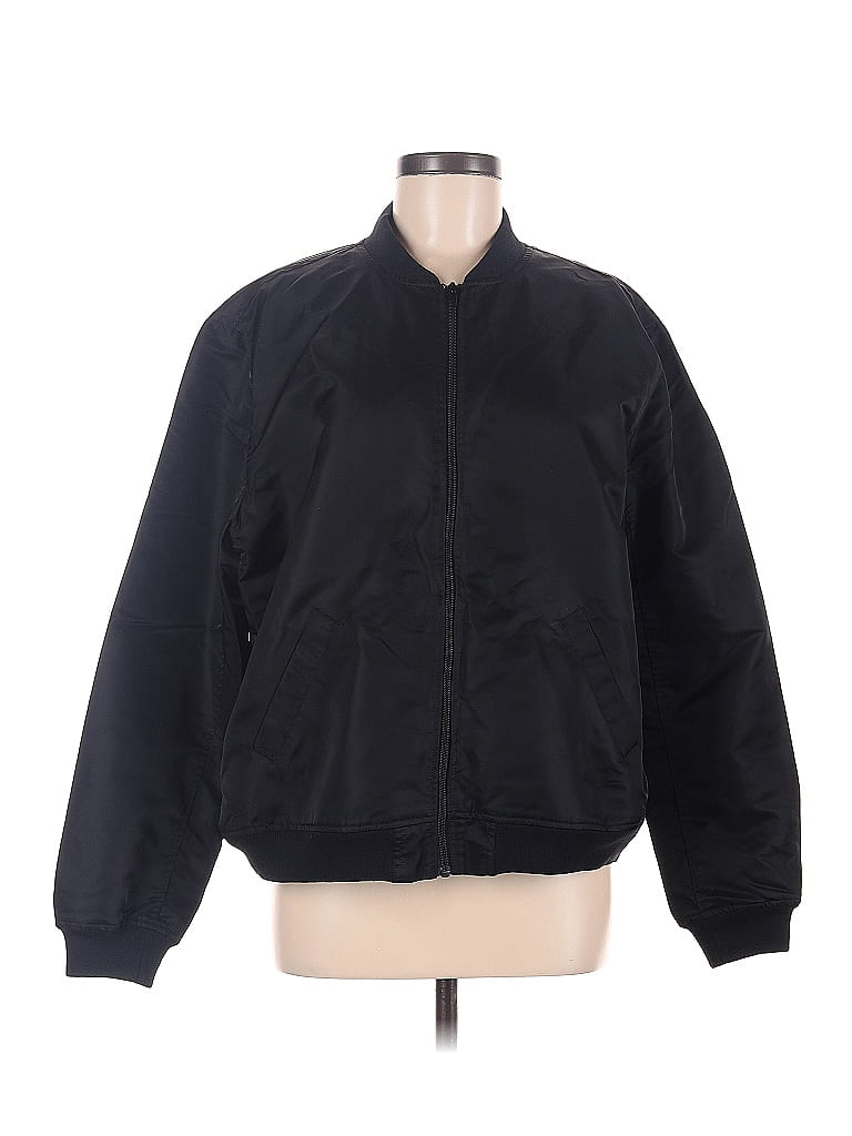 Amour Vert 100% Nylon Solid Black Jacket Size L - 75% off | thredUP