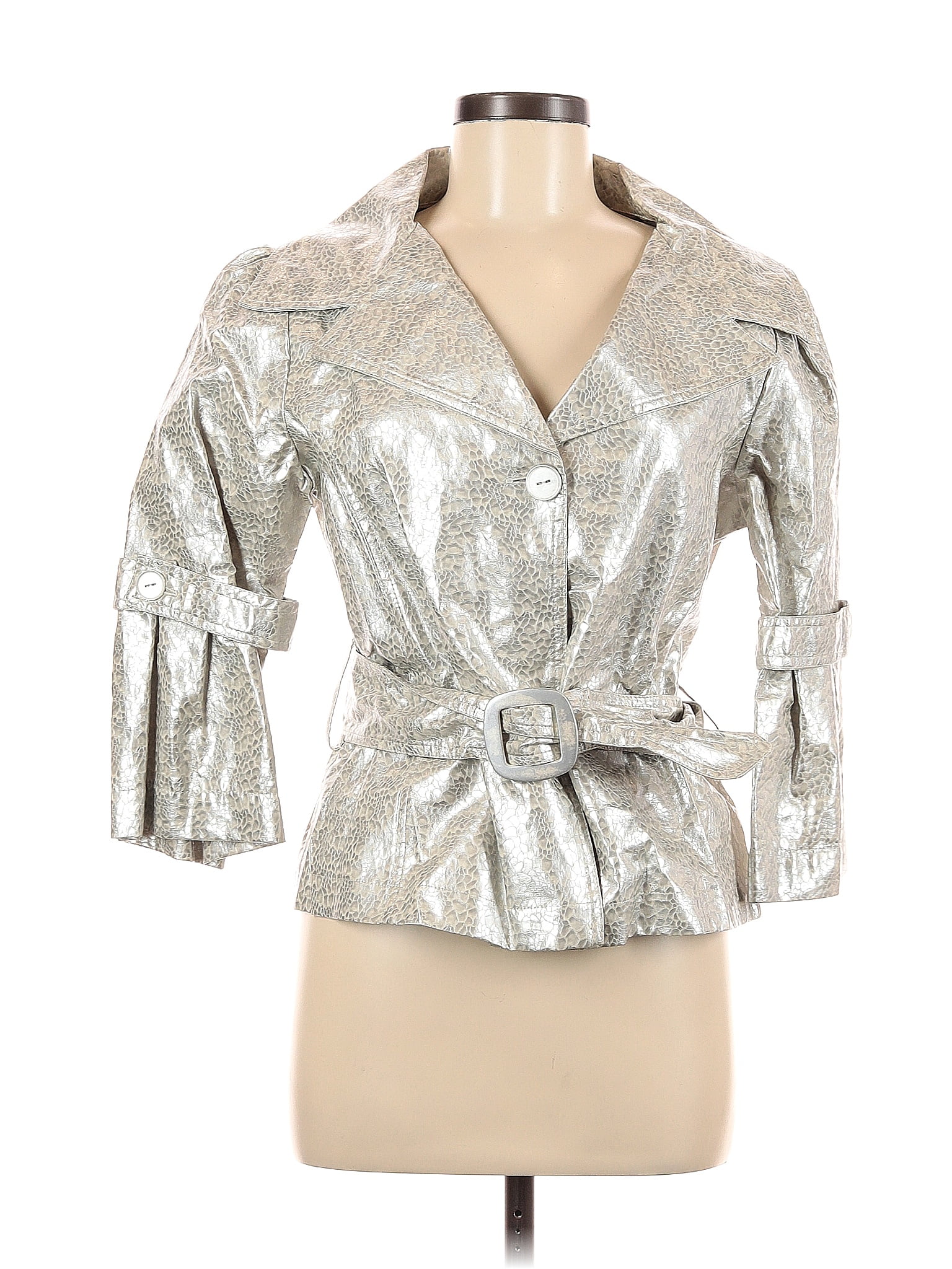 Cartise Paisley Metallic Silver Jacket Size 6 - 80% off | ThredUp