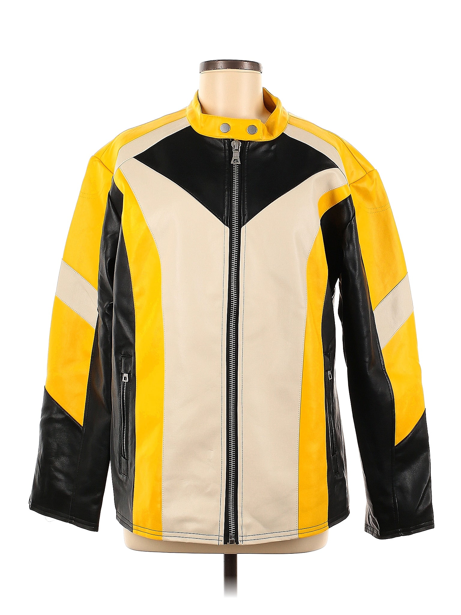 Urban Outfitters 100% Polyurethane Color Block Multi Color Yellow ...