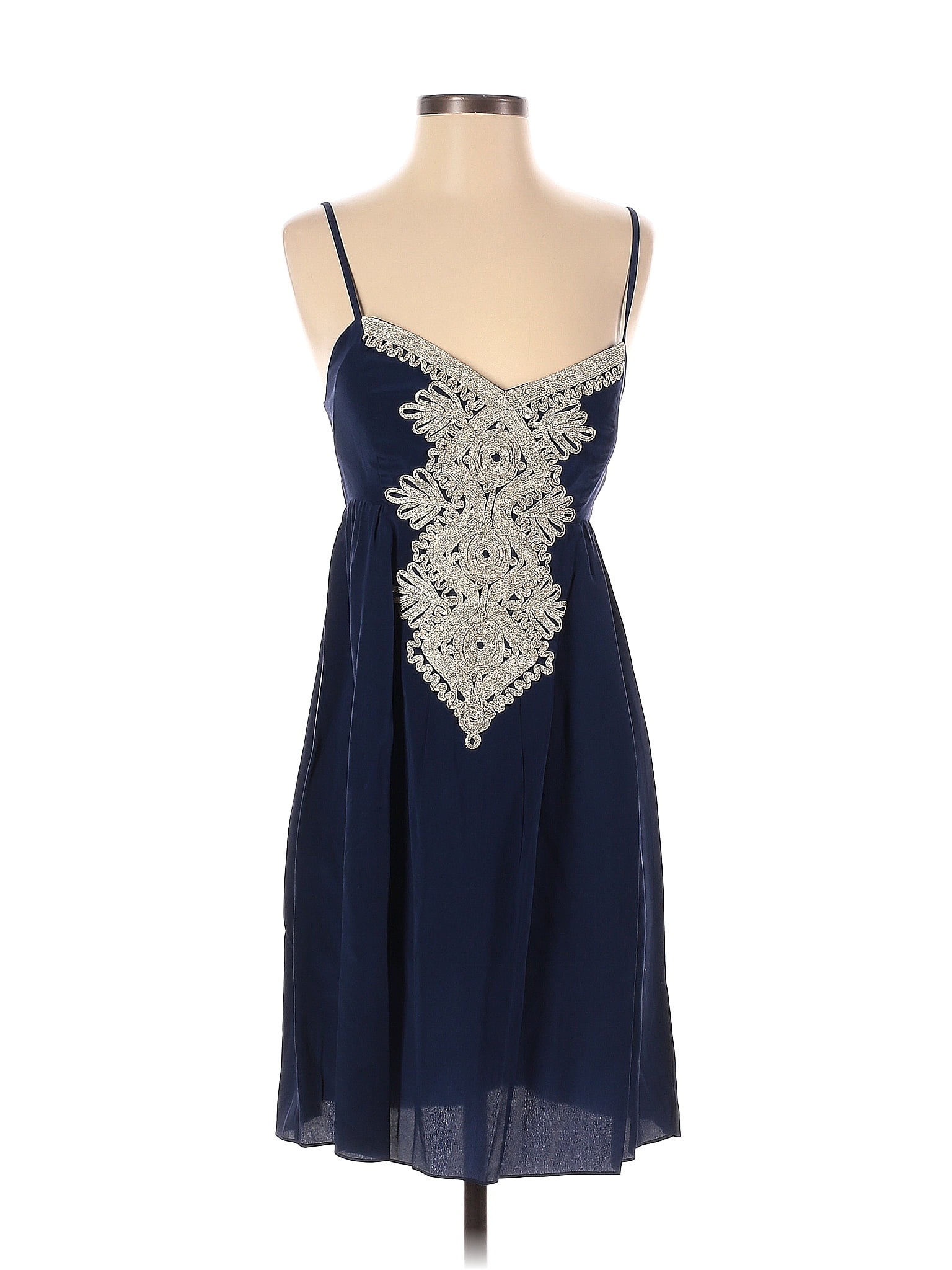 Lilly Pulitzer 100 Silk Navy Blue Casual Dress Size 2 69 Off Thredup