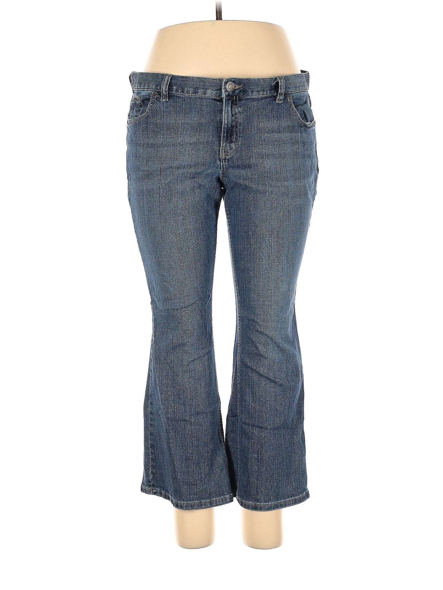 Lands' End 100% Cotton Solid Blue Jeans Size 16 (Petite) - 66% off ...
