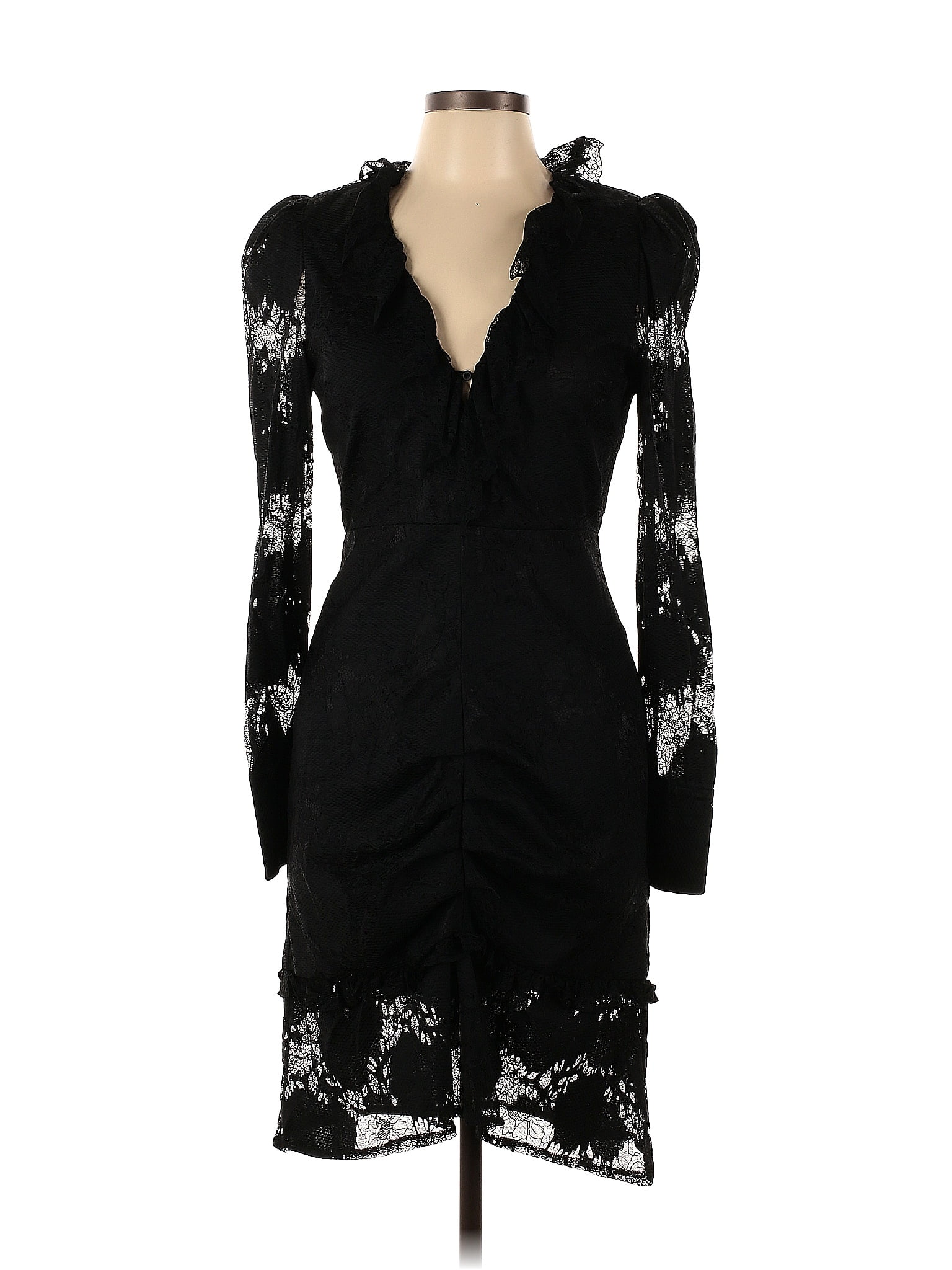 Alexis 100% Nylon Solid Black Lucasta Gown Size L - 79% off | thredUP