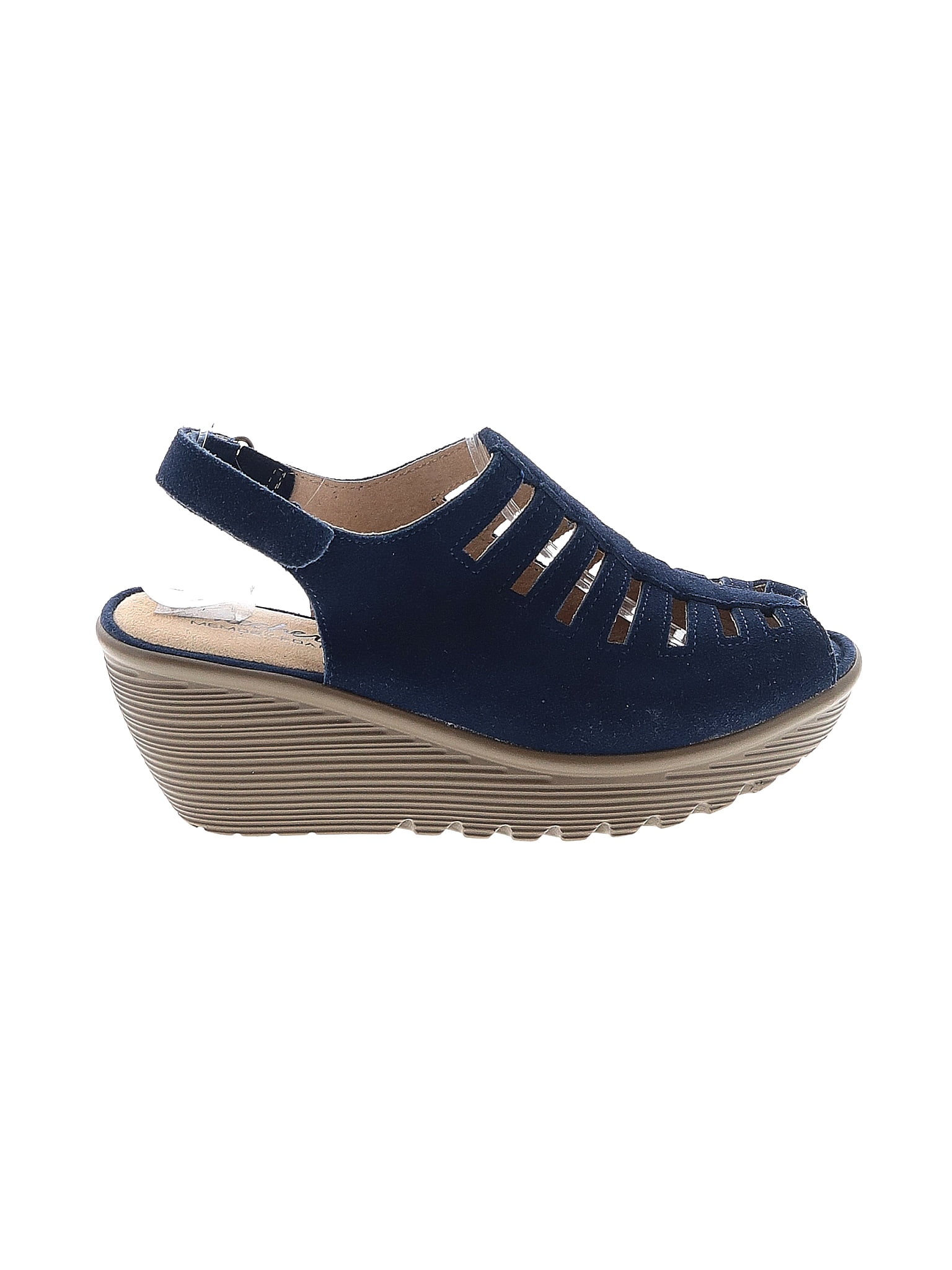 Skechers Color Block Solid Navy Blue Wedges Size 7 - 61% off | ThredUp