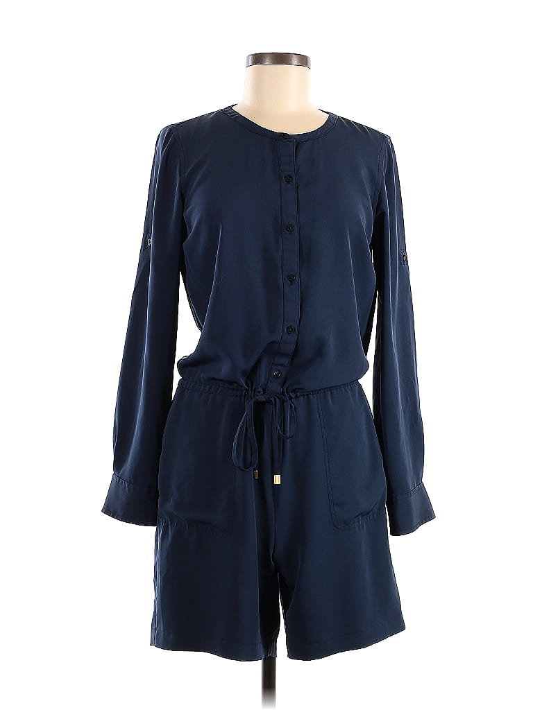 Lauren by Ralph Lauren 100% Polyester Solid Navy Blue Romper Size 6 ...