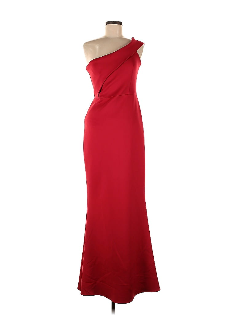 Black Halo Solid Red Molten Off Shoulder Gown Size 8 79 Off Thredup