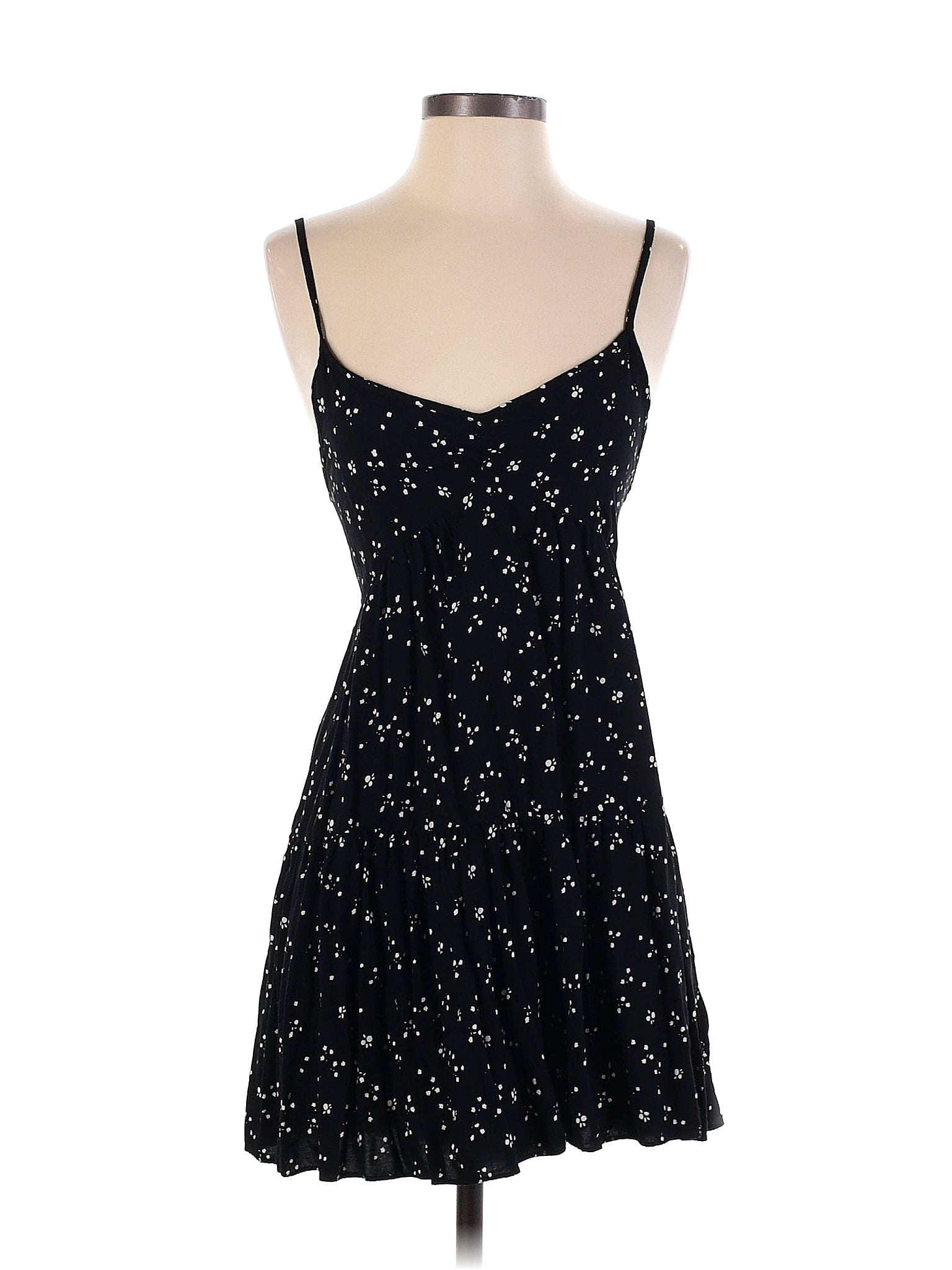 Urban Outfitters 100 Rayon Solid Black Casual Dress Size S 59 Off
