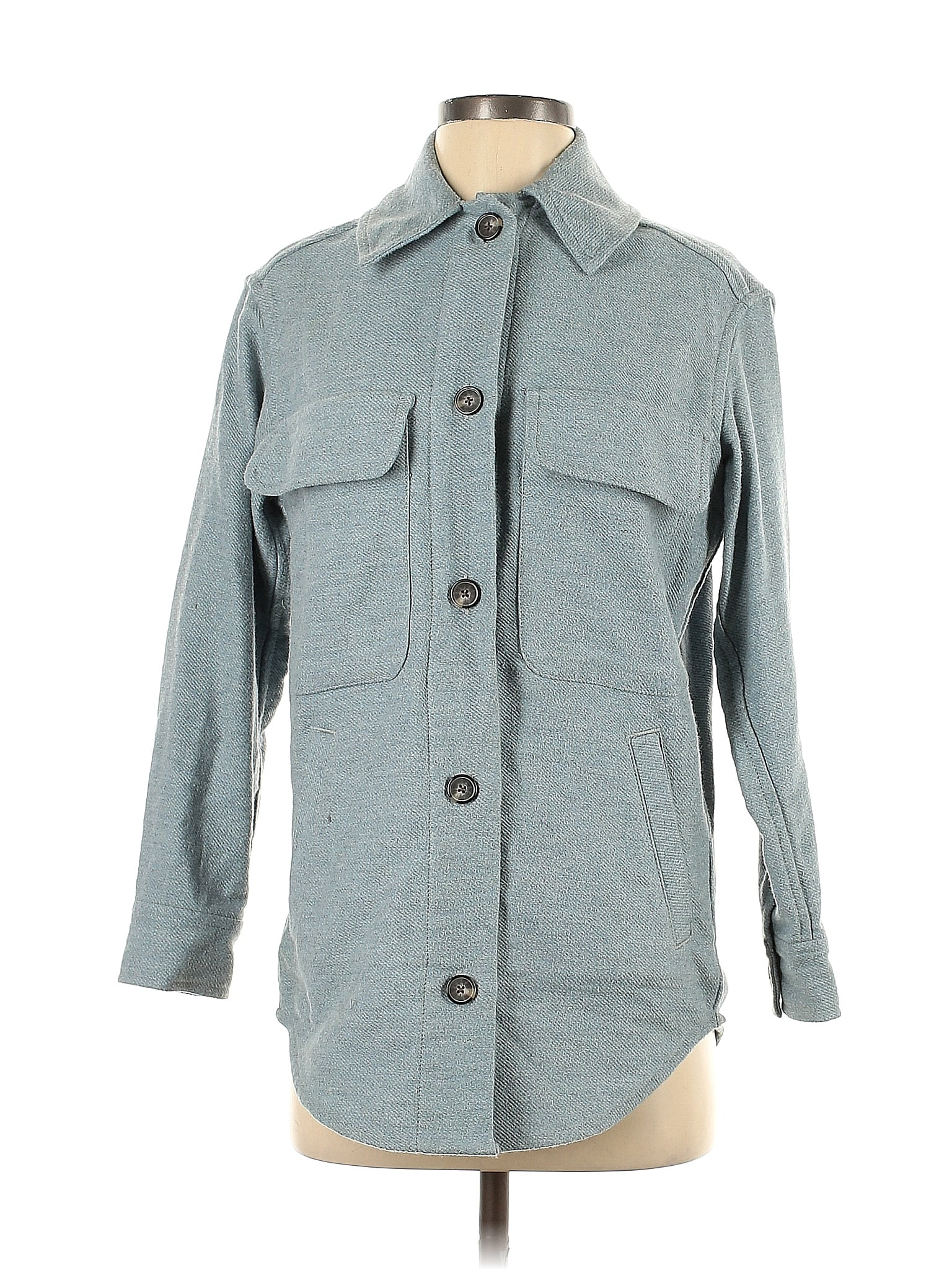Everlane 100% Cotton Solid Teal Jacket Size XXS - 43% off | thredUP