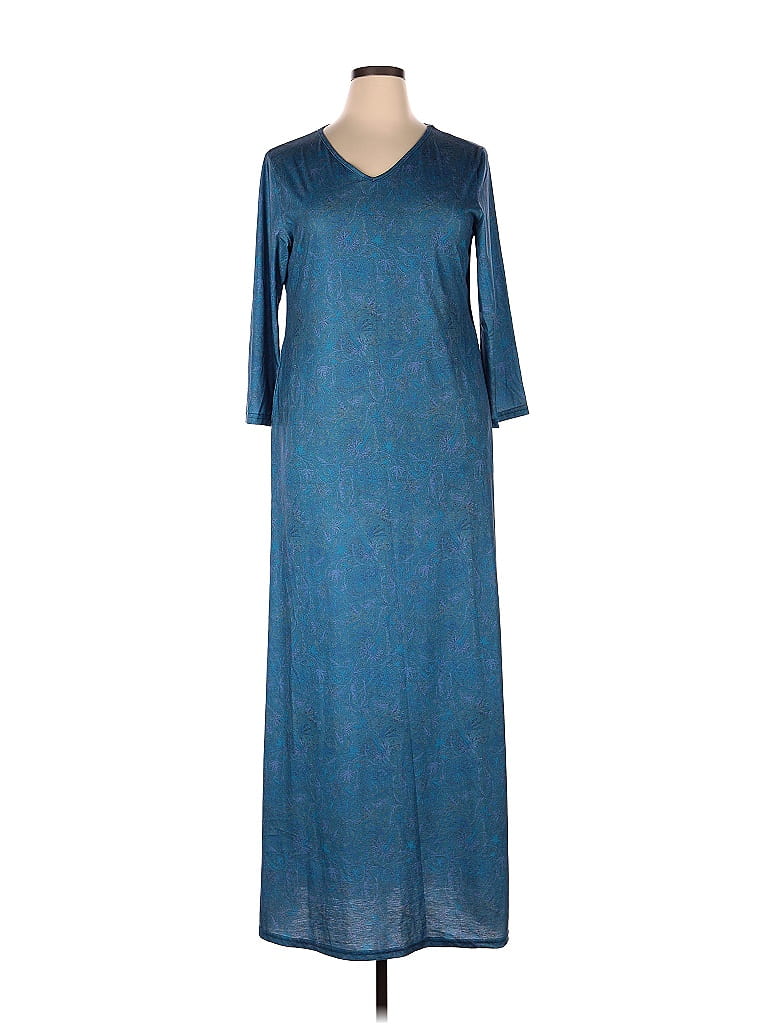 Misslook 100% Cotton Solid Blue Casual Dress Size XL - 66% off | thredUP