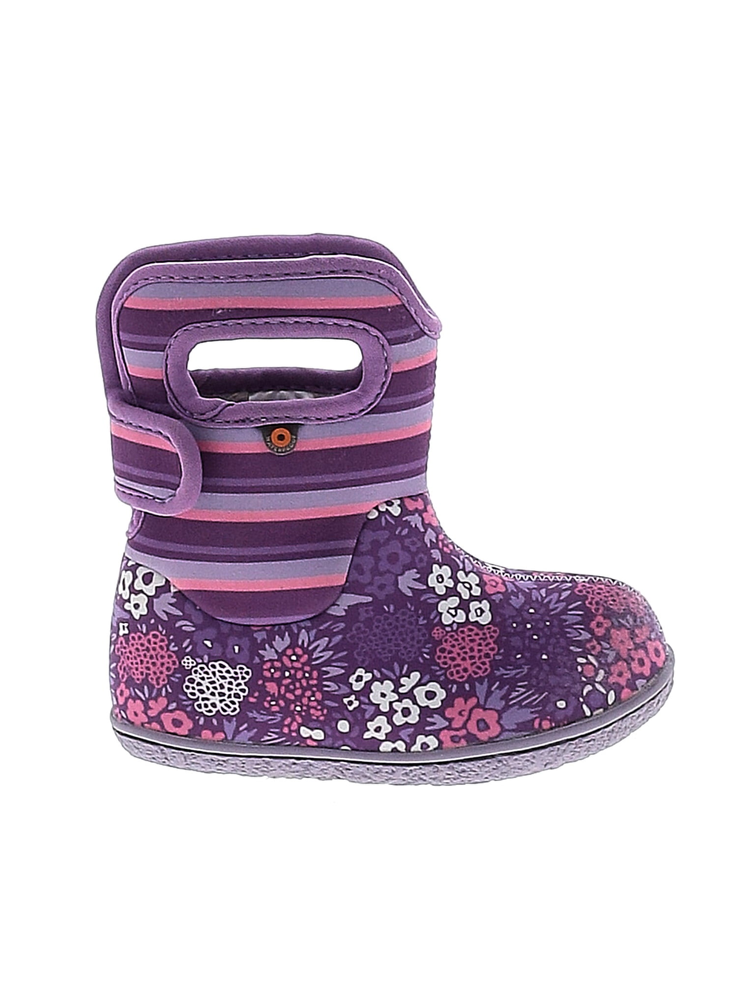 Bogs Floral Stripes Purple Boots Size 7 - 64% off | thredUP