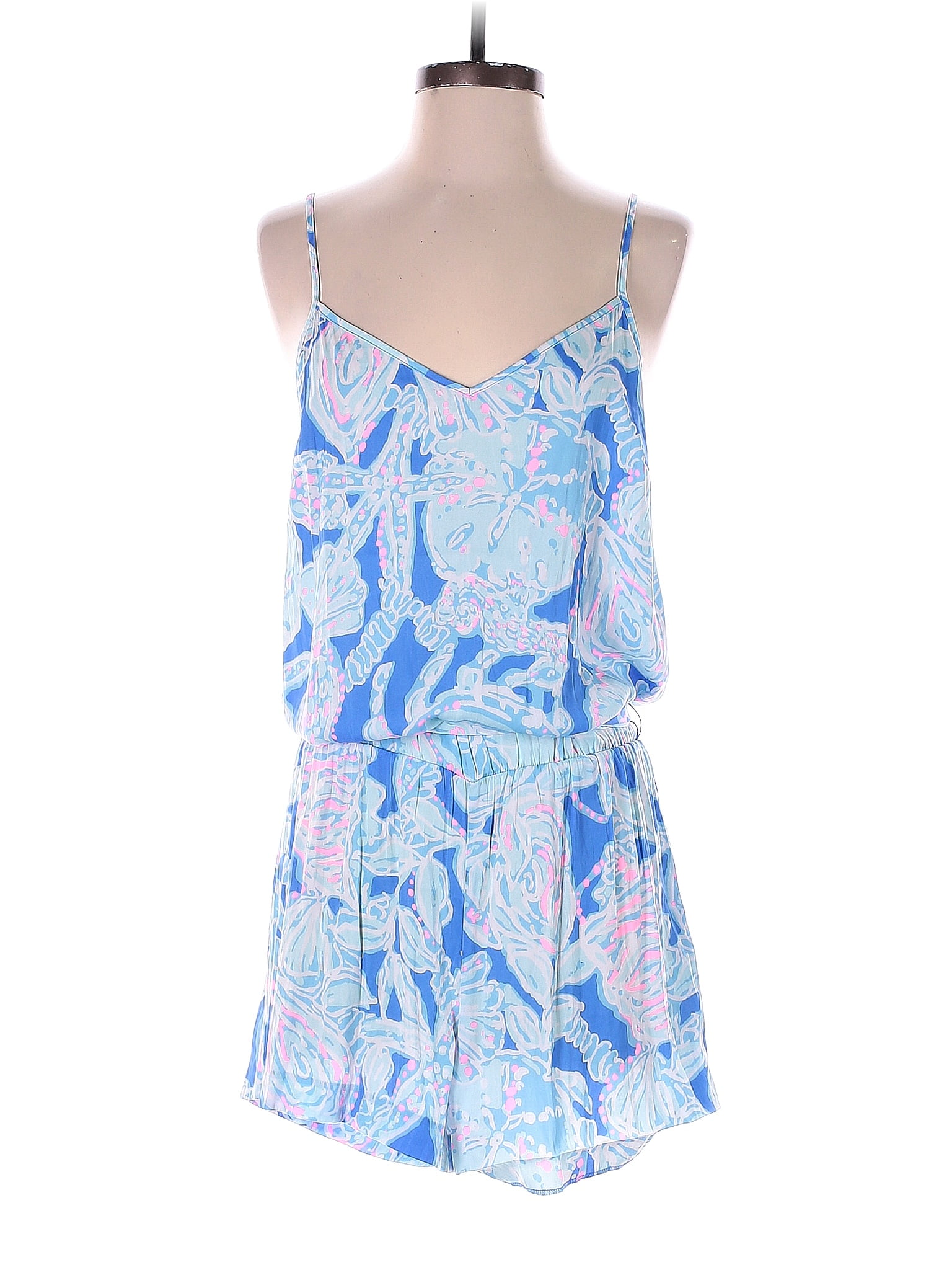 Lilly Pulitzer 100% Polyester Blue Romper Size S - 62% off | thredUP